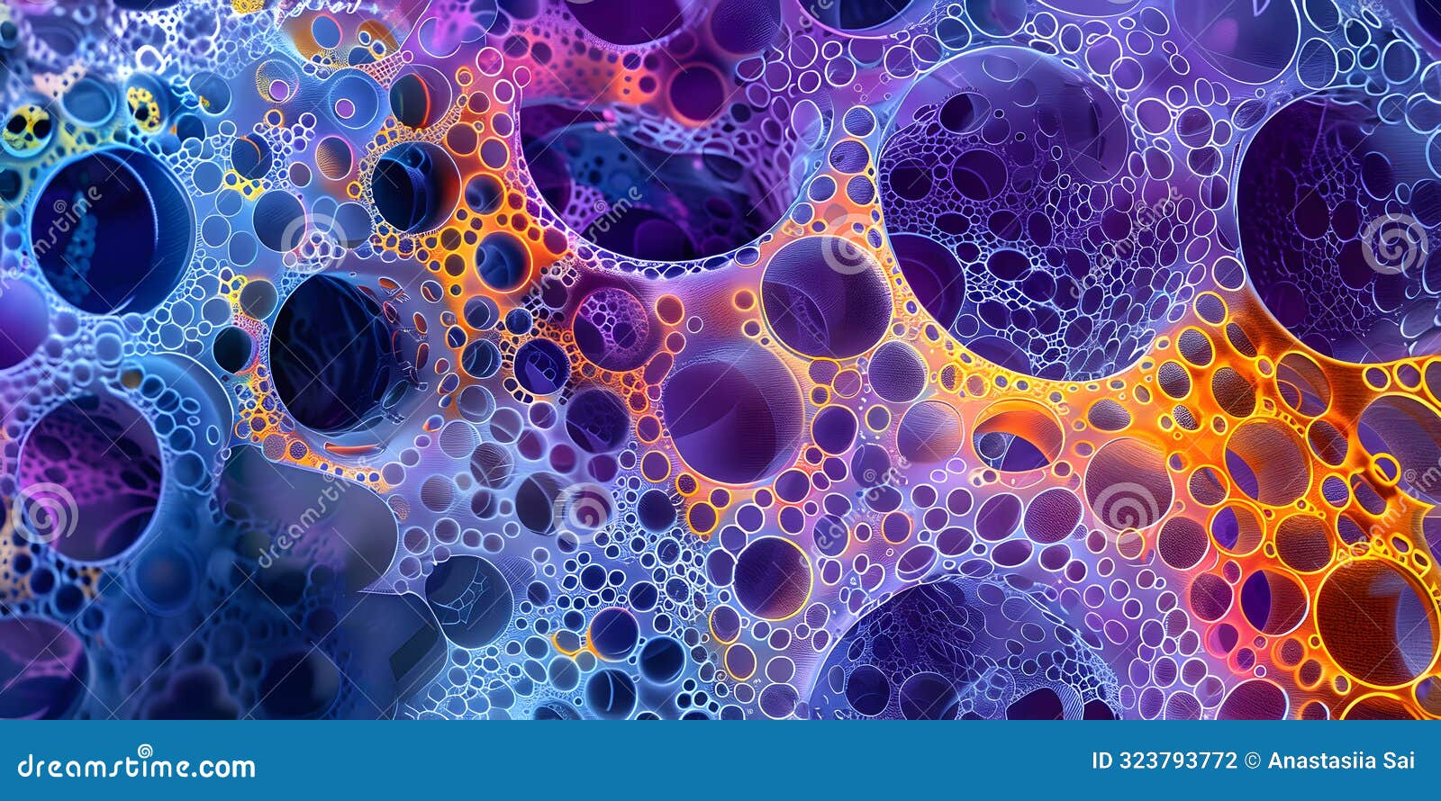 The Structure of the Cell Under a Microscope Stock Photo - Image of ...