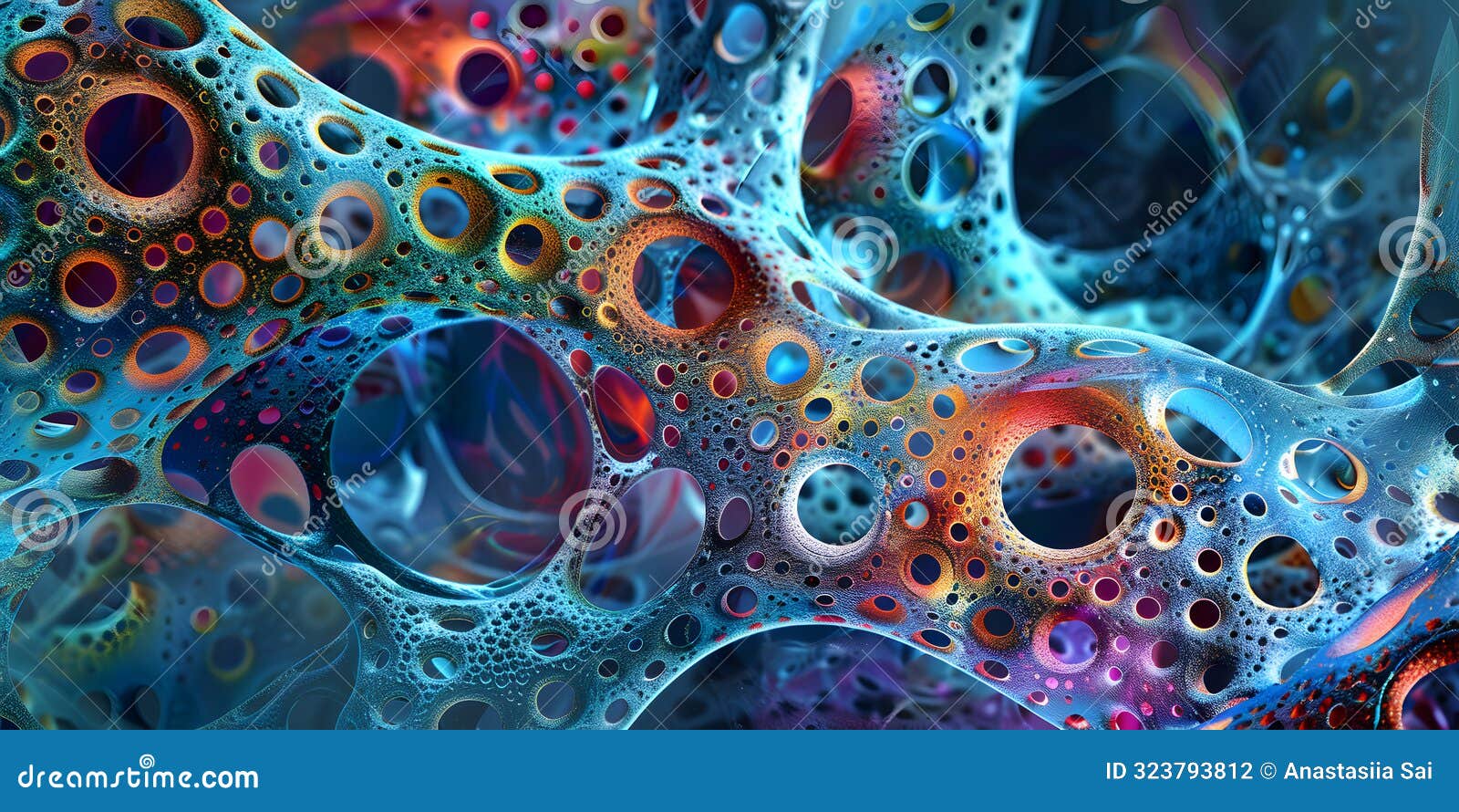 The Structure of the Cell Under a Microscope Stock Photo - Image of ...