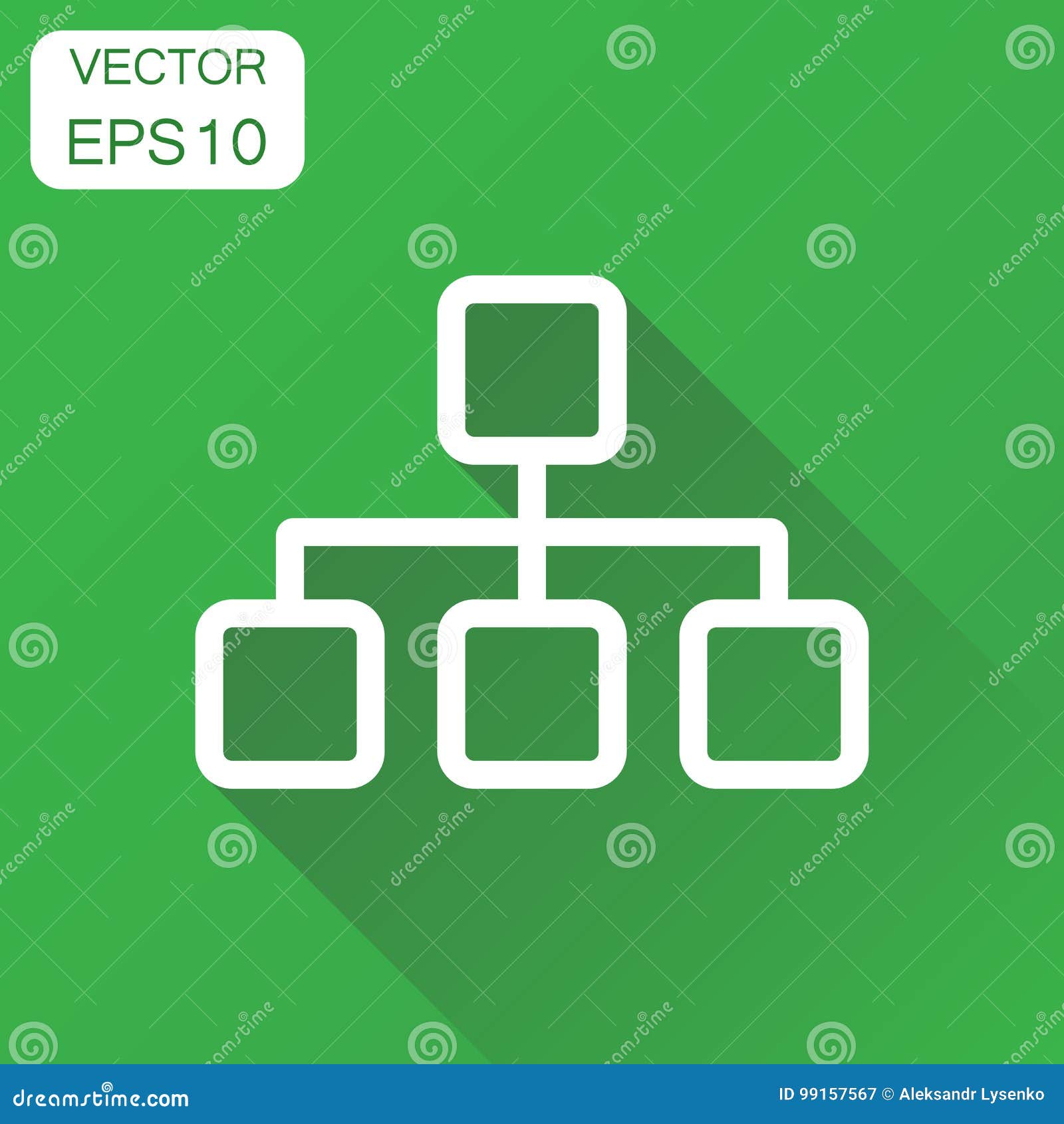 Structure Chart Icon. Business Concept Diagram Pictogram Stock Vector ...