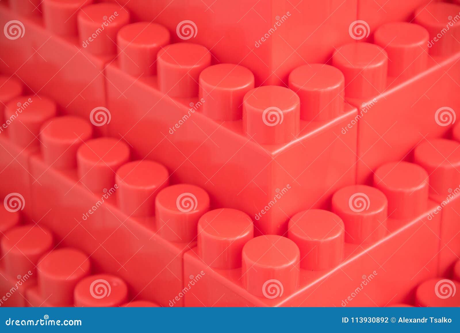 Structure of Children& X27;s Bricks of the Designer of Red Color Stock ...