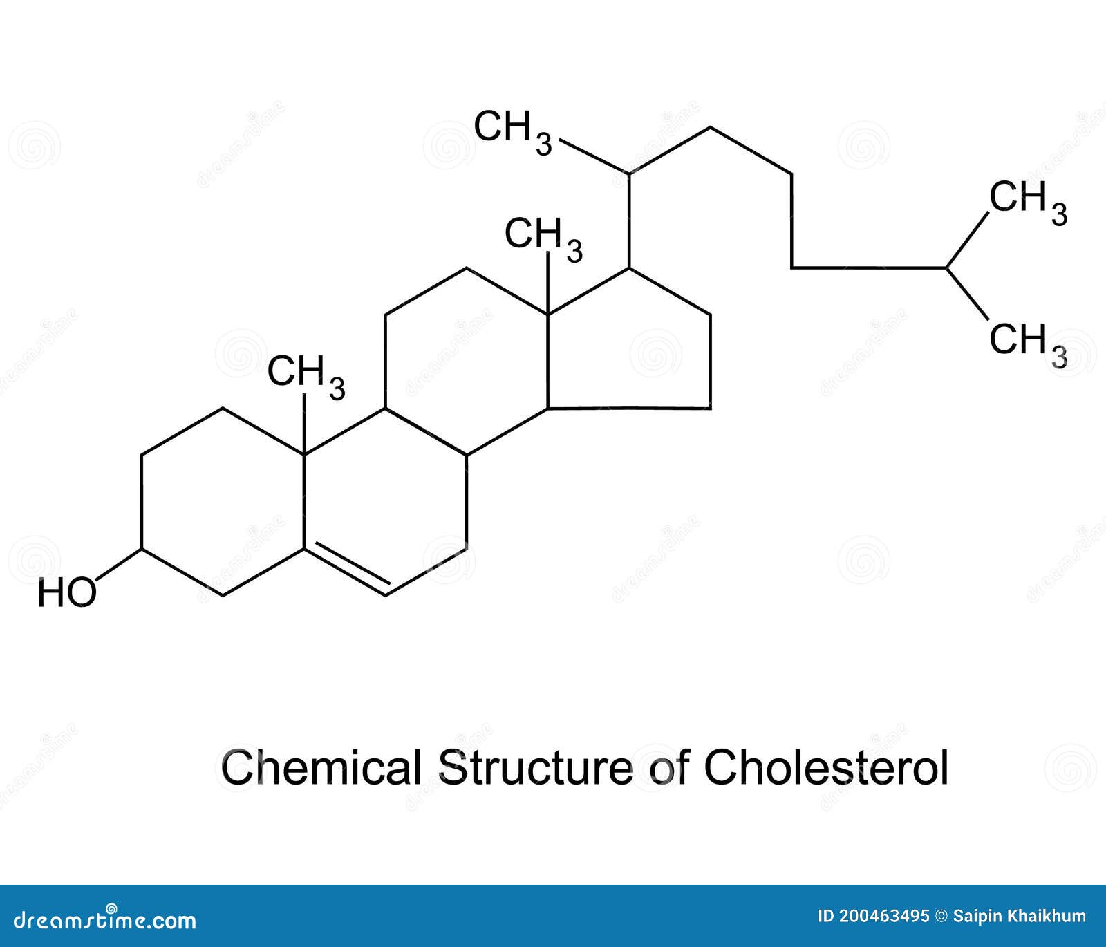 Structure Chimique De Cholestérol. Illustration de Vecteur ...