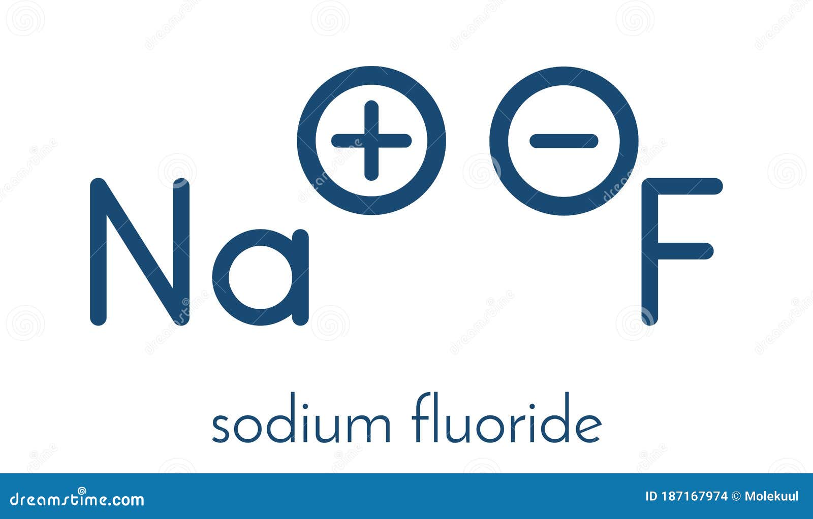 Structure Chimique De Fluorure De Sodium. Formule Squelettique ...