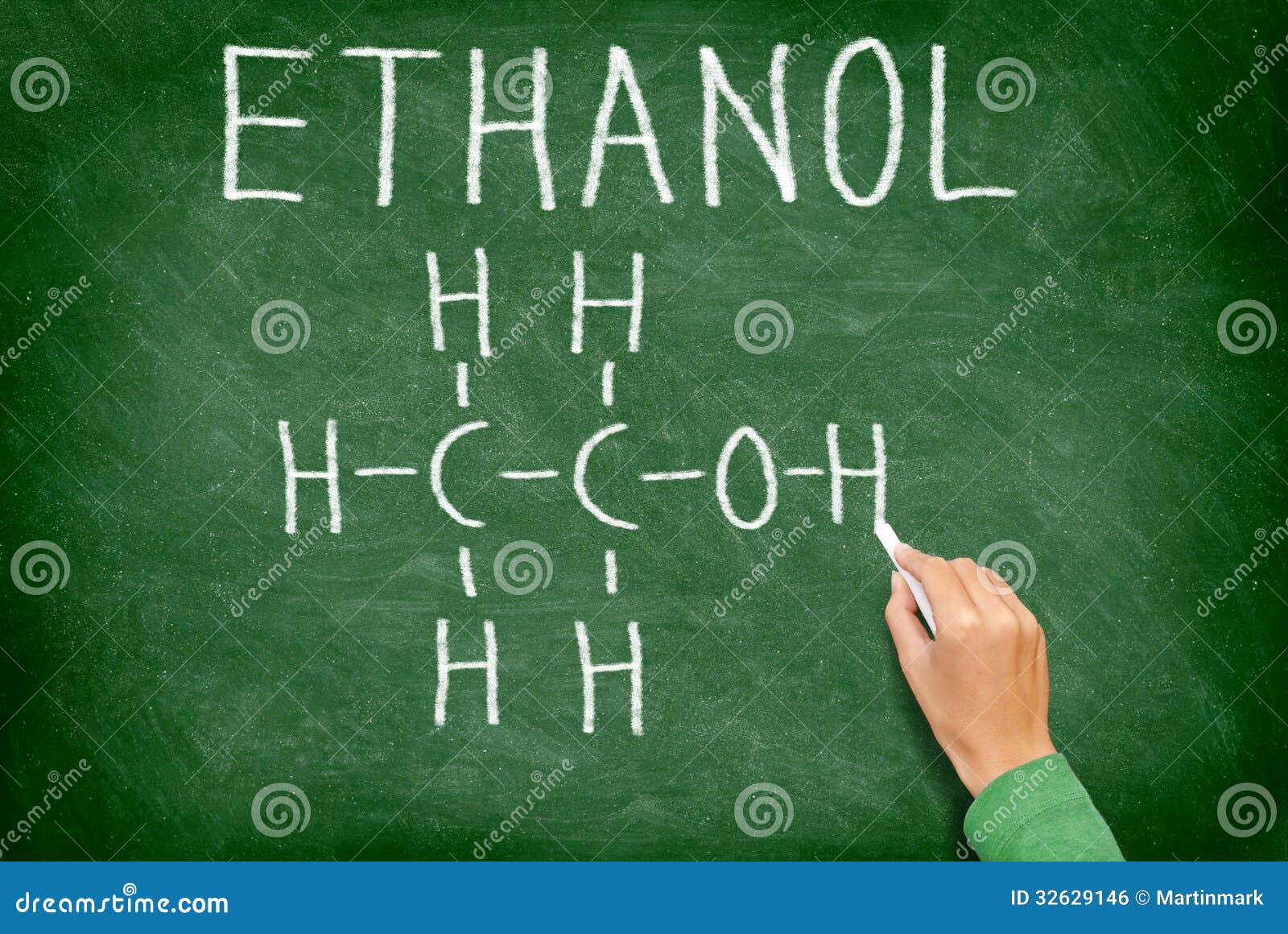 Structure Chimique De Molécule D'alcool D'éthanol Illustration Stock ...