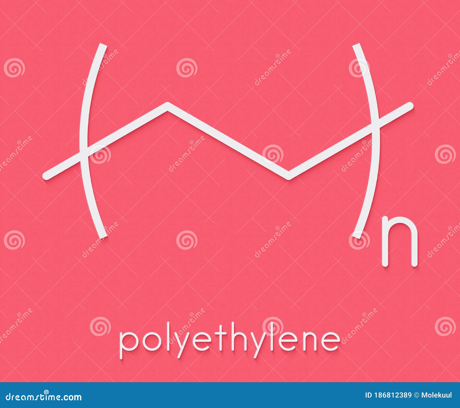Structure Chimique En Plastique De Polythène Polyethene De Polyéthylène ...