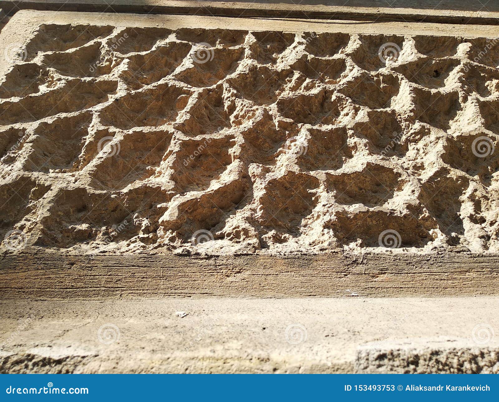 Structure and Color of Sandstone. Various Materials in the Construction ...