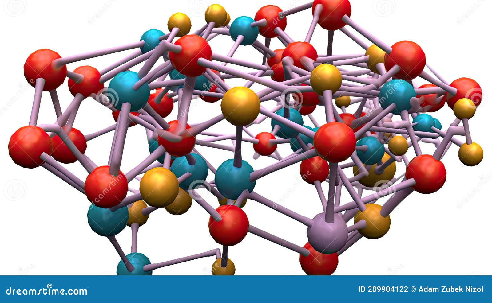 A Structure of Colorful Balls and Sticks Stock Illustration ...