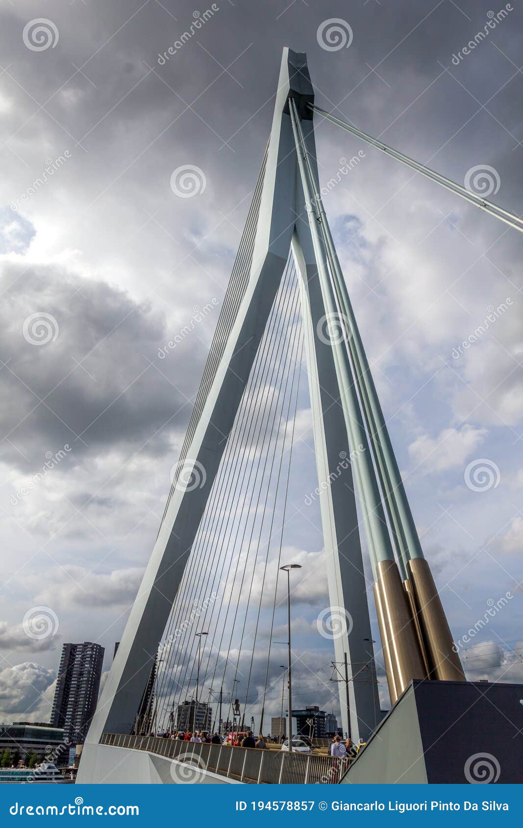 Erasmusbrug Bridge in Rotterdam, the Netherlands Editorial Photography ...