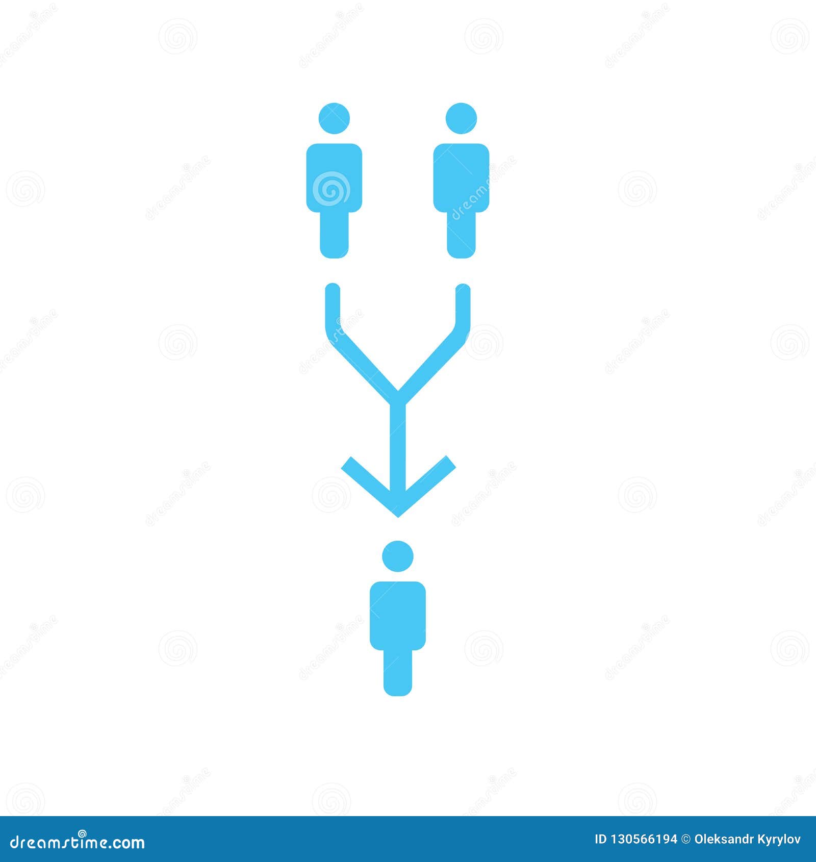 Split Arrow Icon On White Background. Flat Style. Split Arrow Icon For ...