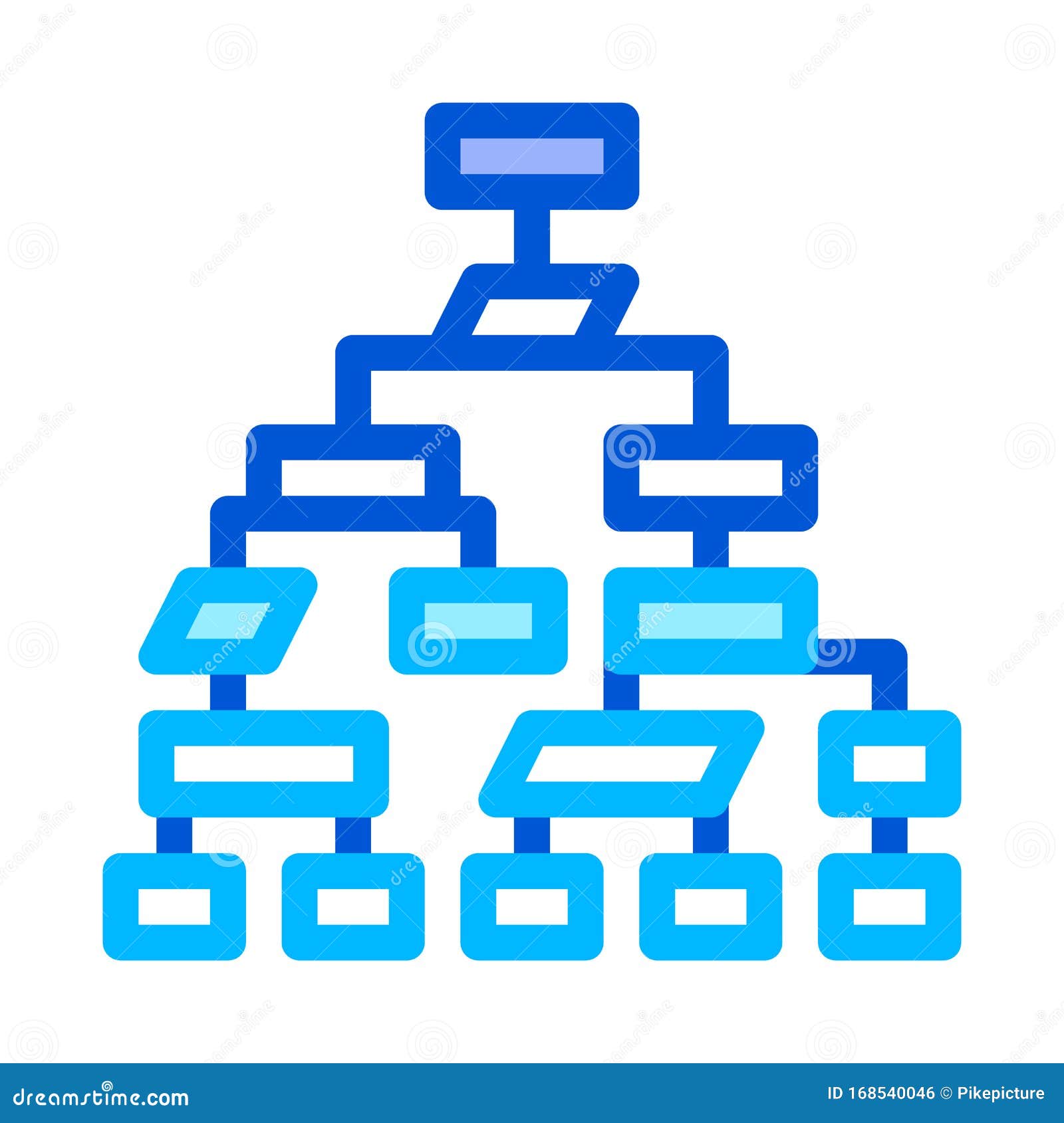 Structure Computer System Vector Thin Line Icon Stock Vector ...