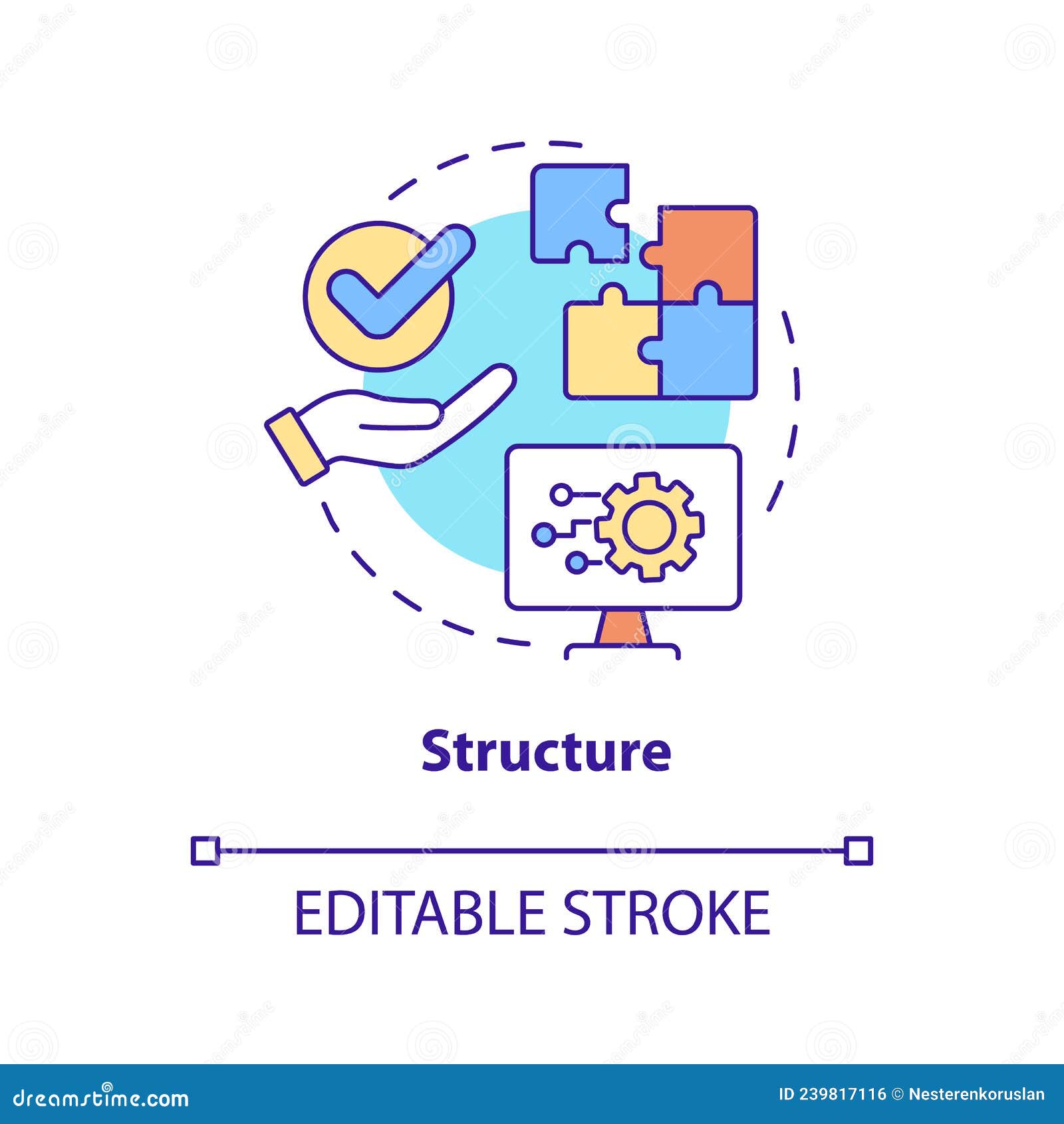 Structure concept icon stock vector. Illustration of message - 239817116