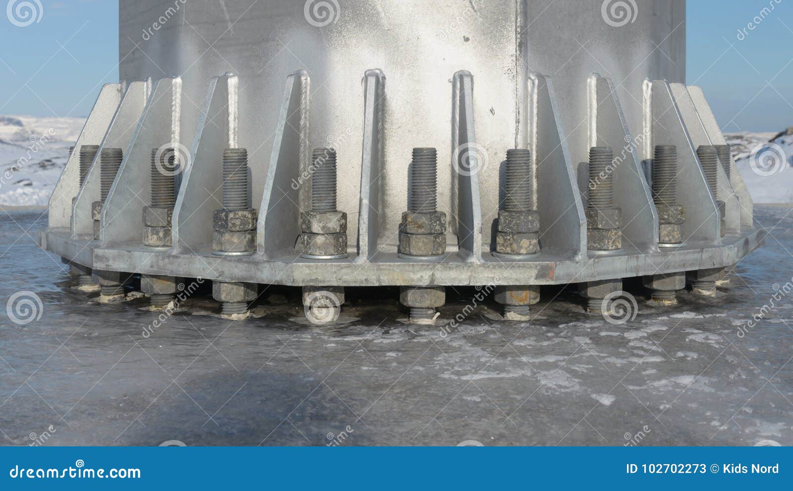 The Structure is Connected with Bolts and Nuts. Stock Image - Image of ...