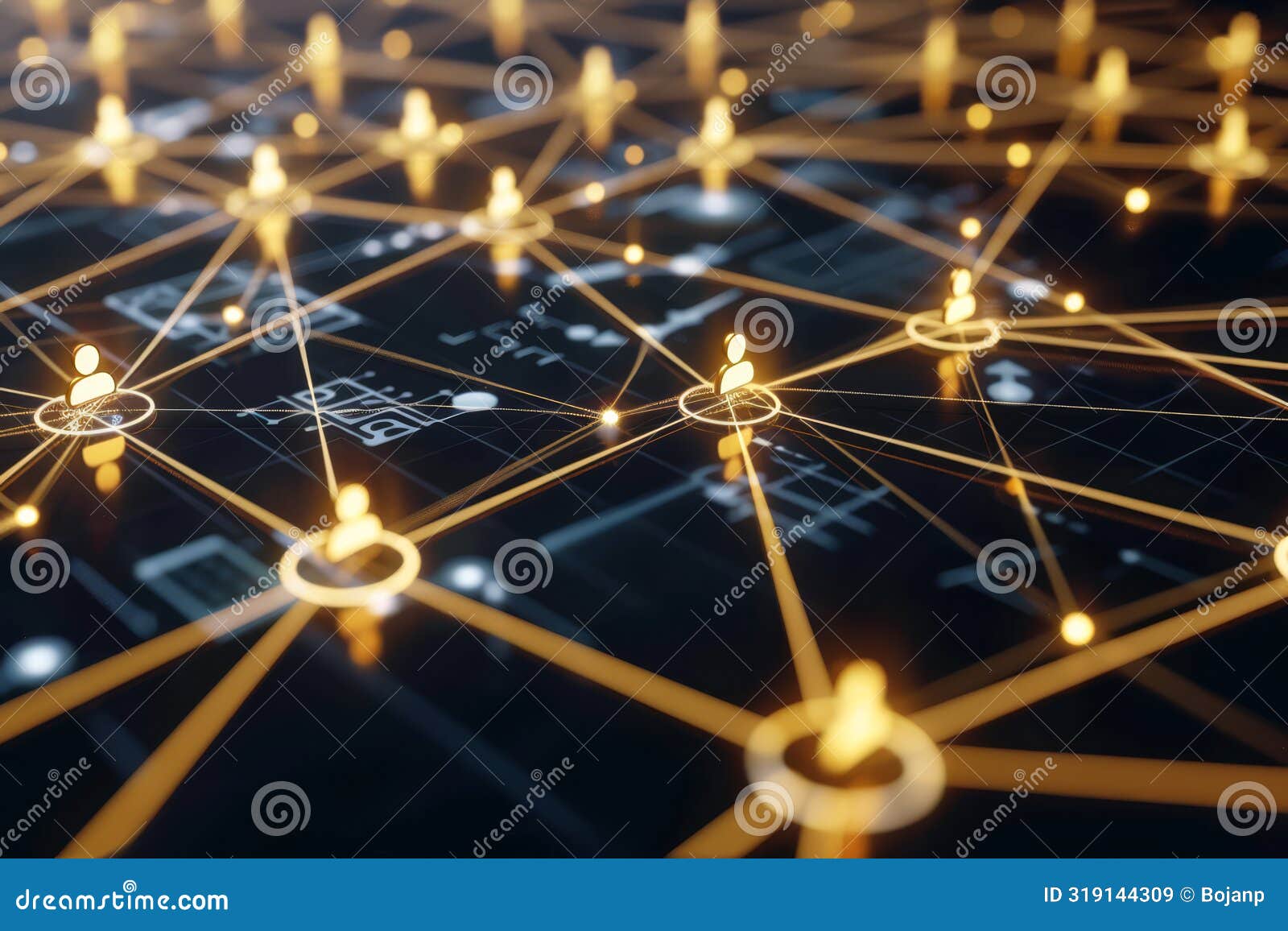 The Structure of Connection Grids Abstract Background Stock ...