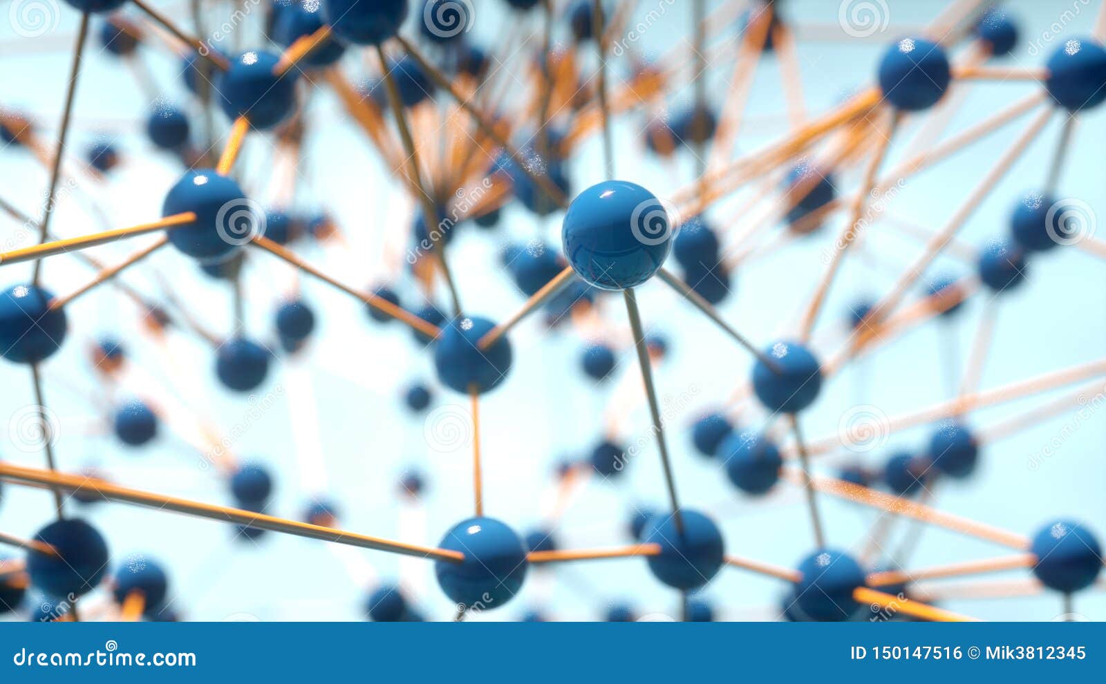 Structure Connection and Particles Stock Illustration - Illustration of ...