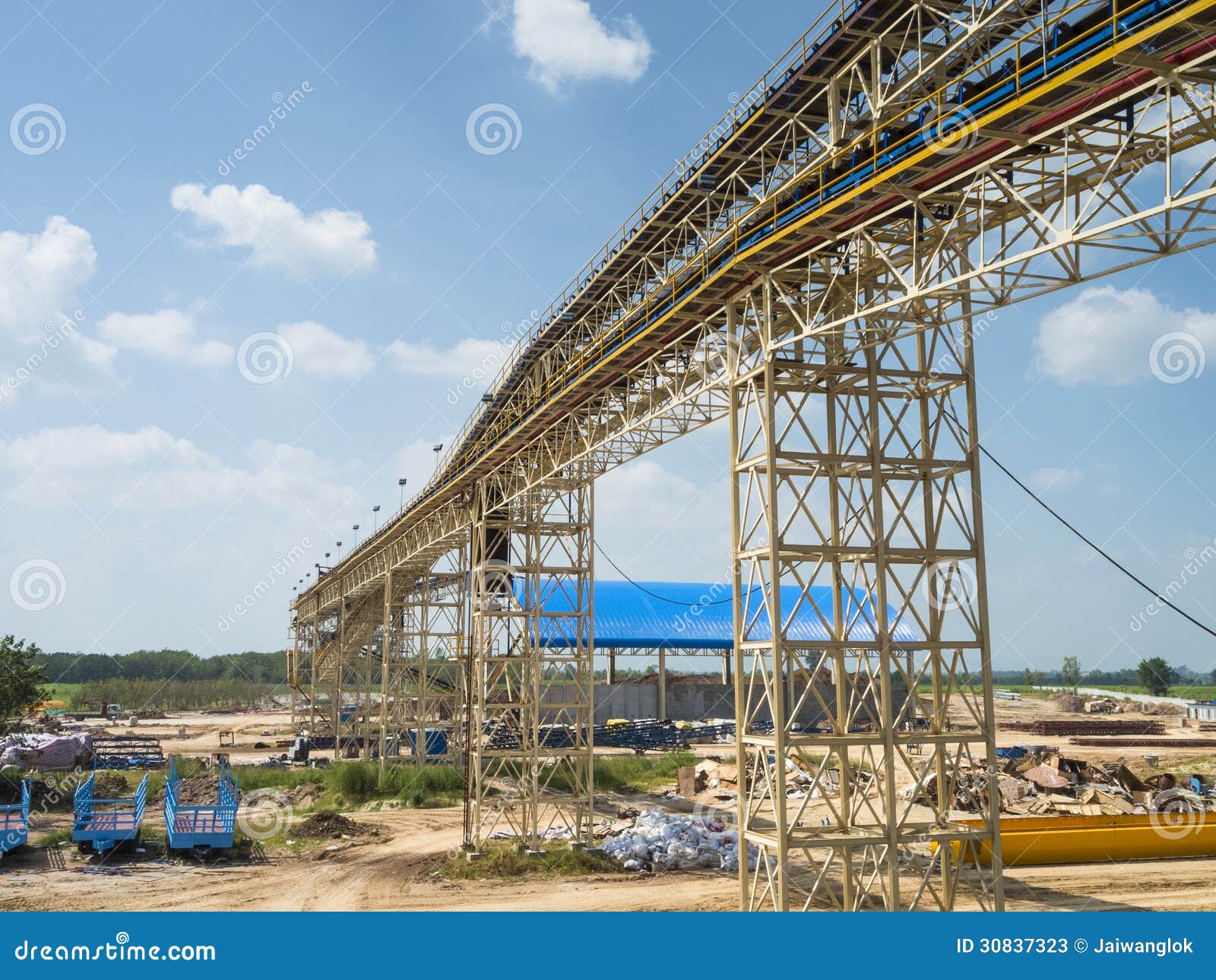 Structure conveyor stock image. Image of manufacturing - 30837323