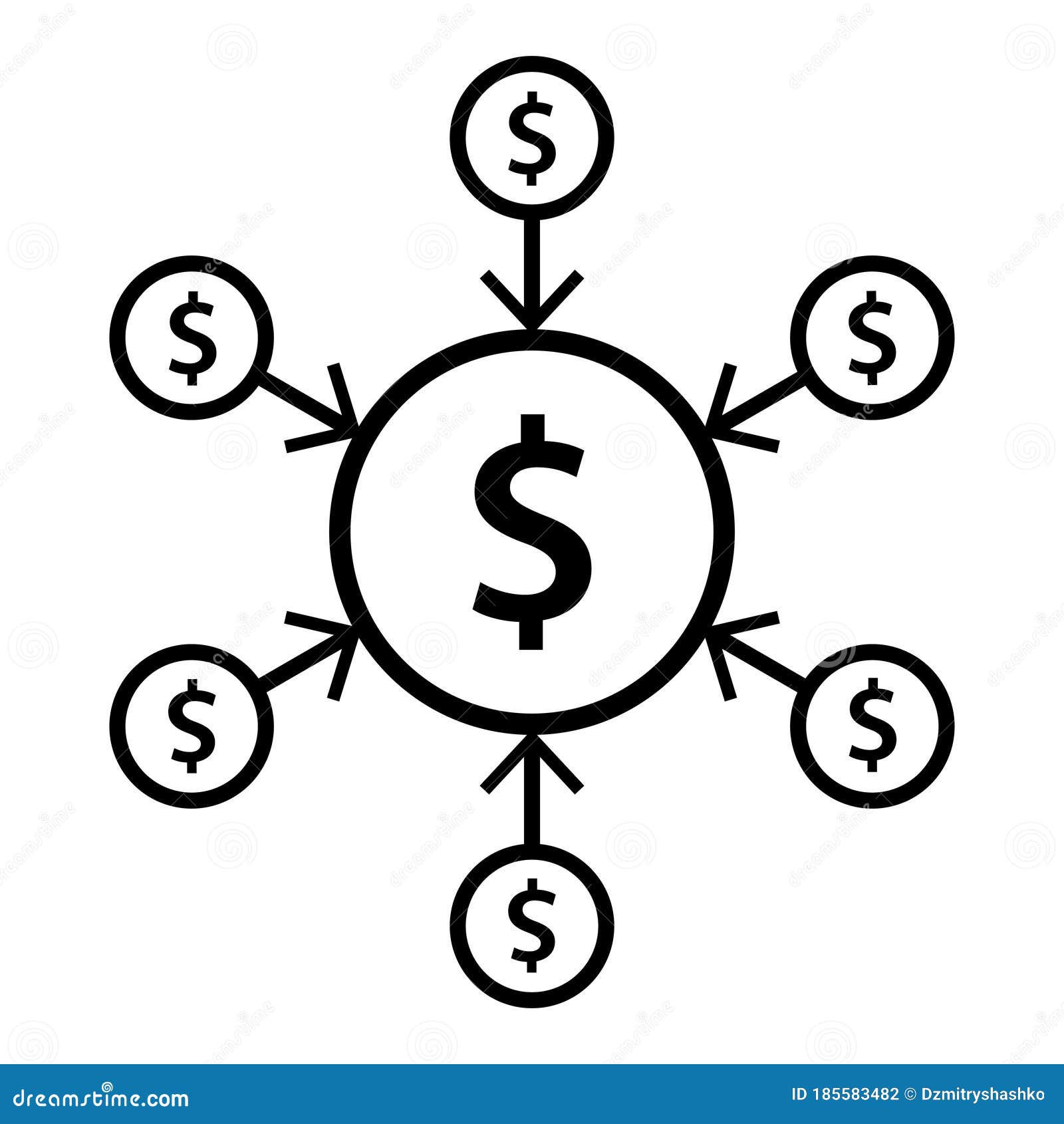 Structure costs icon stock vector. Illustration of finance - 185583482