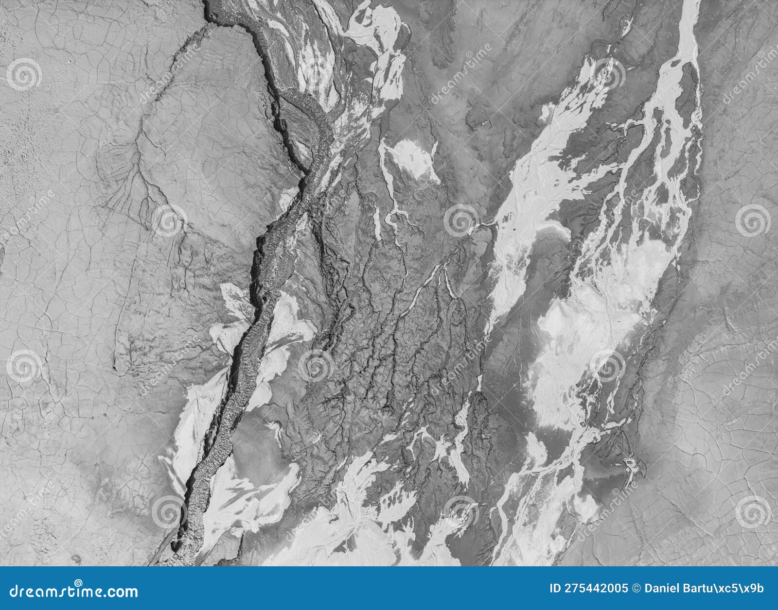 The Structure of Cracked Wet Earth at the Bottom of the Lake, Creating ...