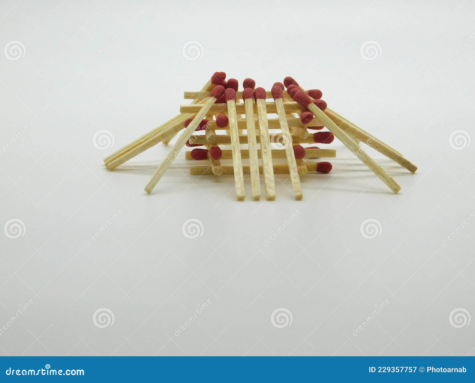 Structure Created through Matchstick Stock Image - Image of caution ...