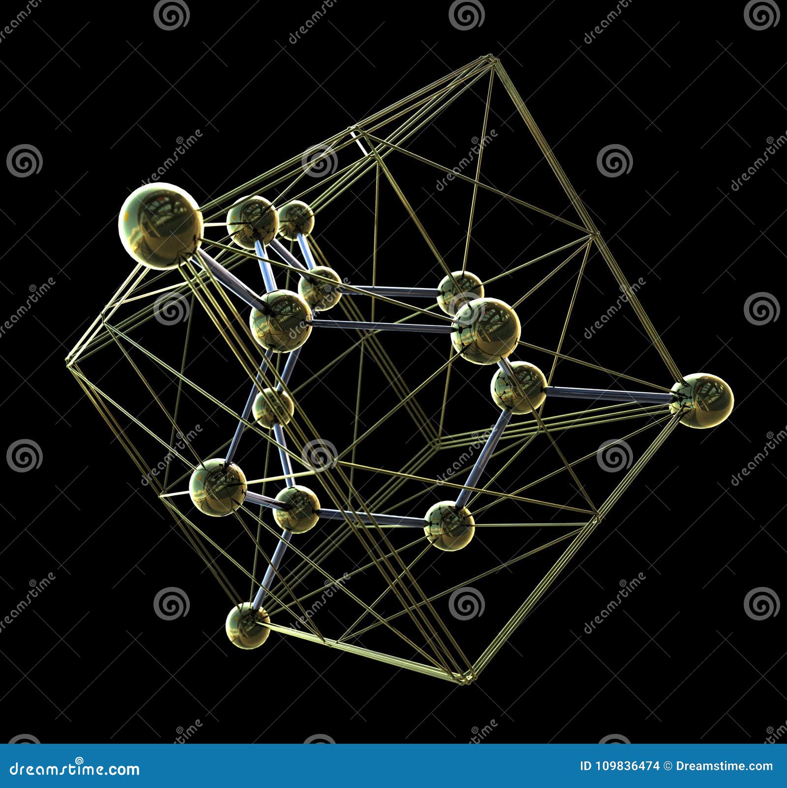 Structure Cristalline De Boîte De Diamant Illustration Stock ...