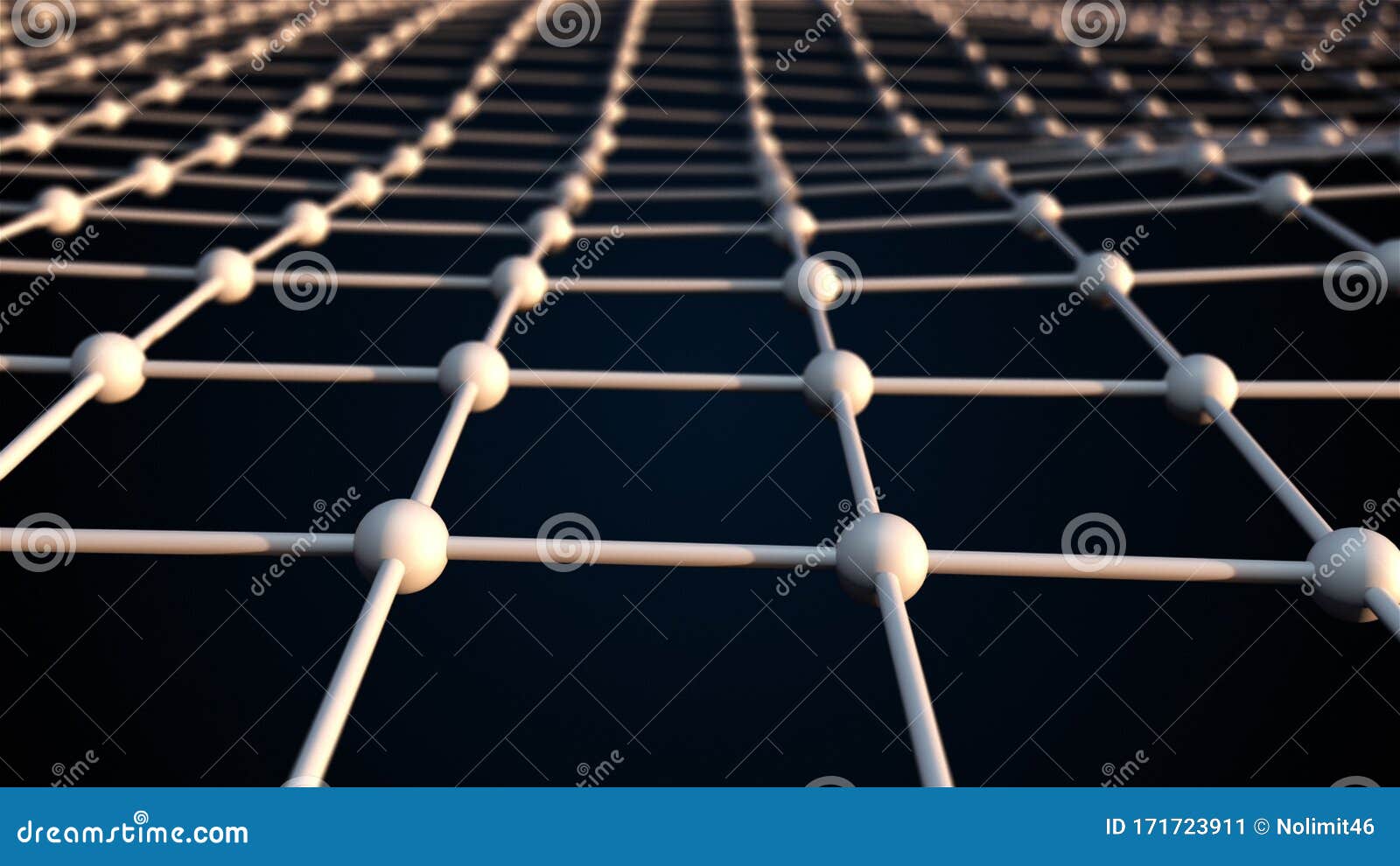 3D Rendering Of An Atom Atomic Structure With Protons Neutrons And ...