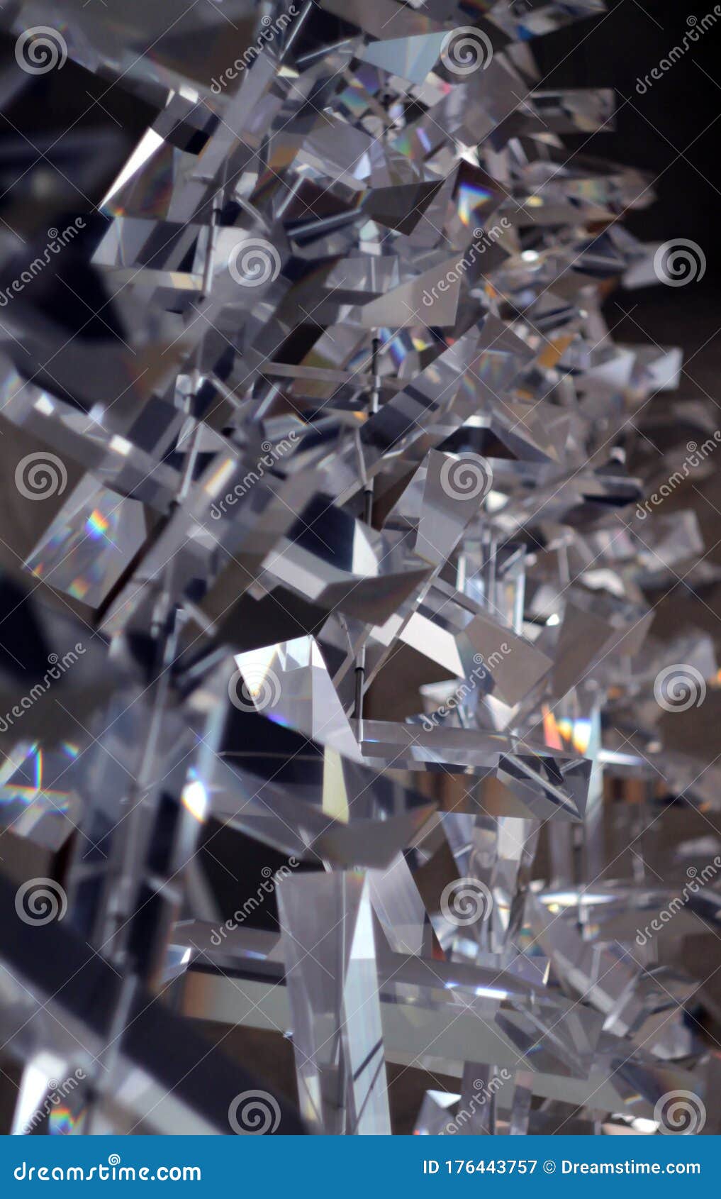The Structure of the Crystal Stock Image - Image of refractions, light ...