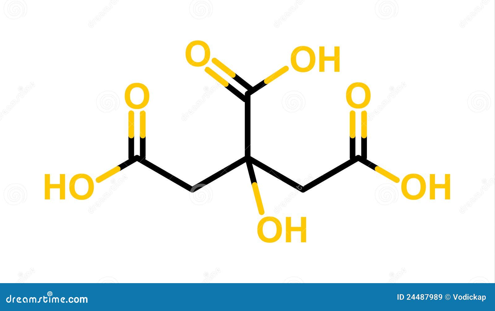 Structure d'acide citrique illustration de vecteur. Illustration du ...