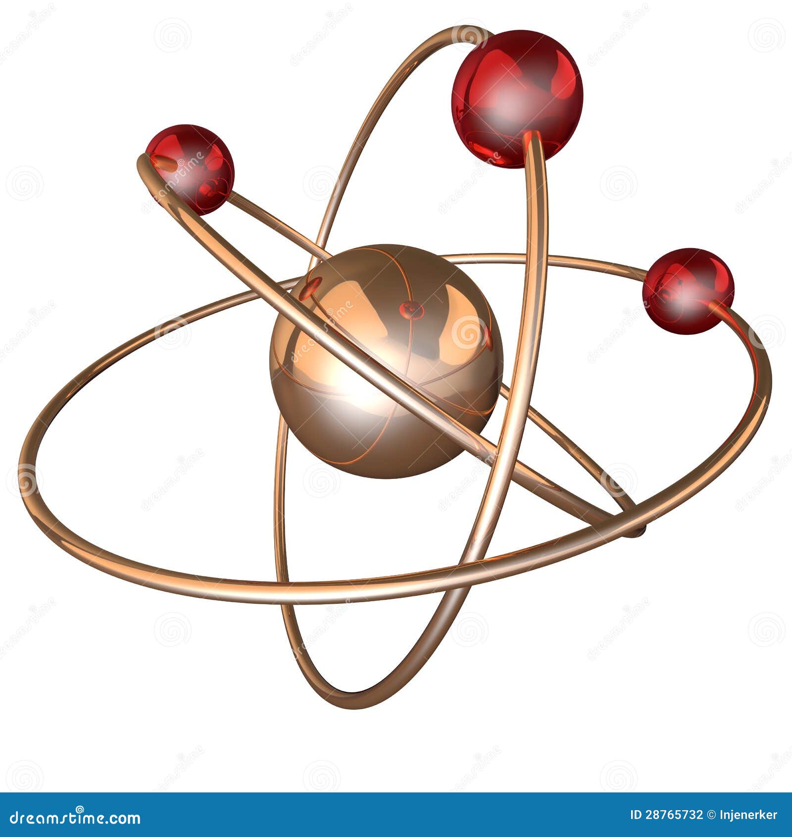 Structure D'atome Sur Un Fond Noir Illustration Stock - Illustration du ...