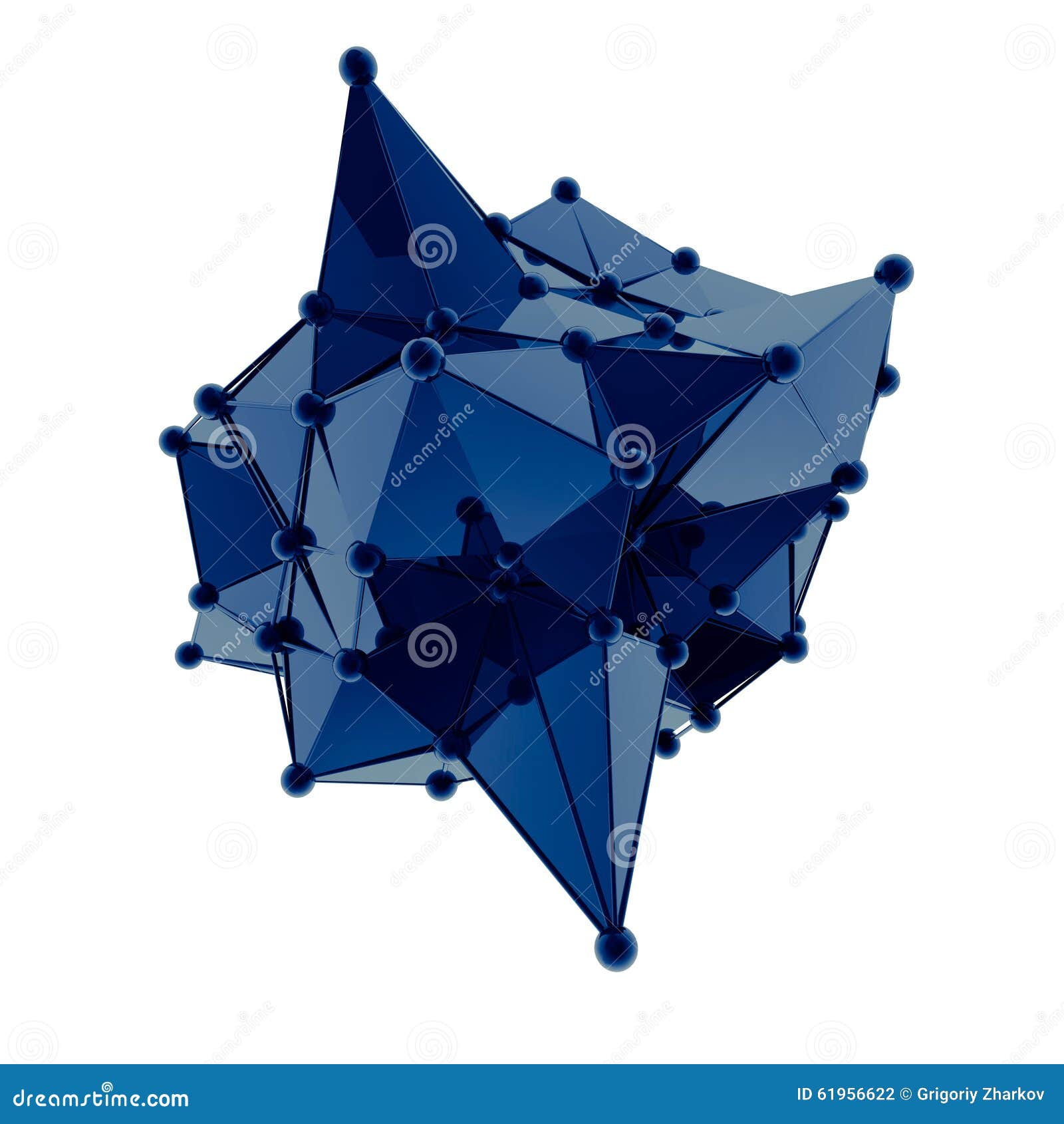 Structure 3d Render Computer Graphics CG. Crystal Illustration. One ...