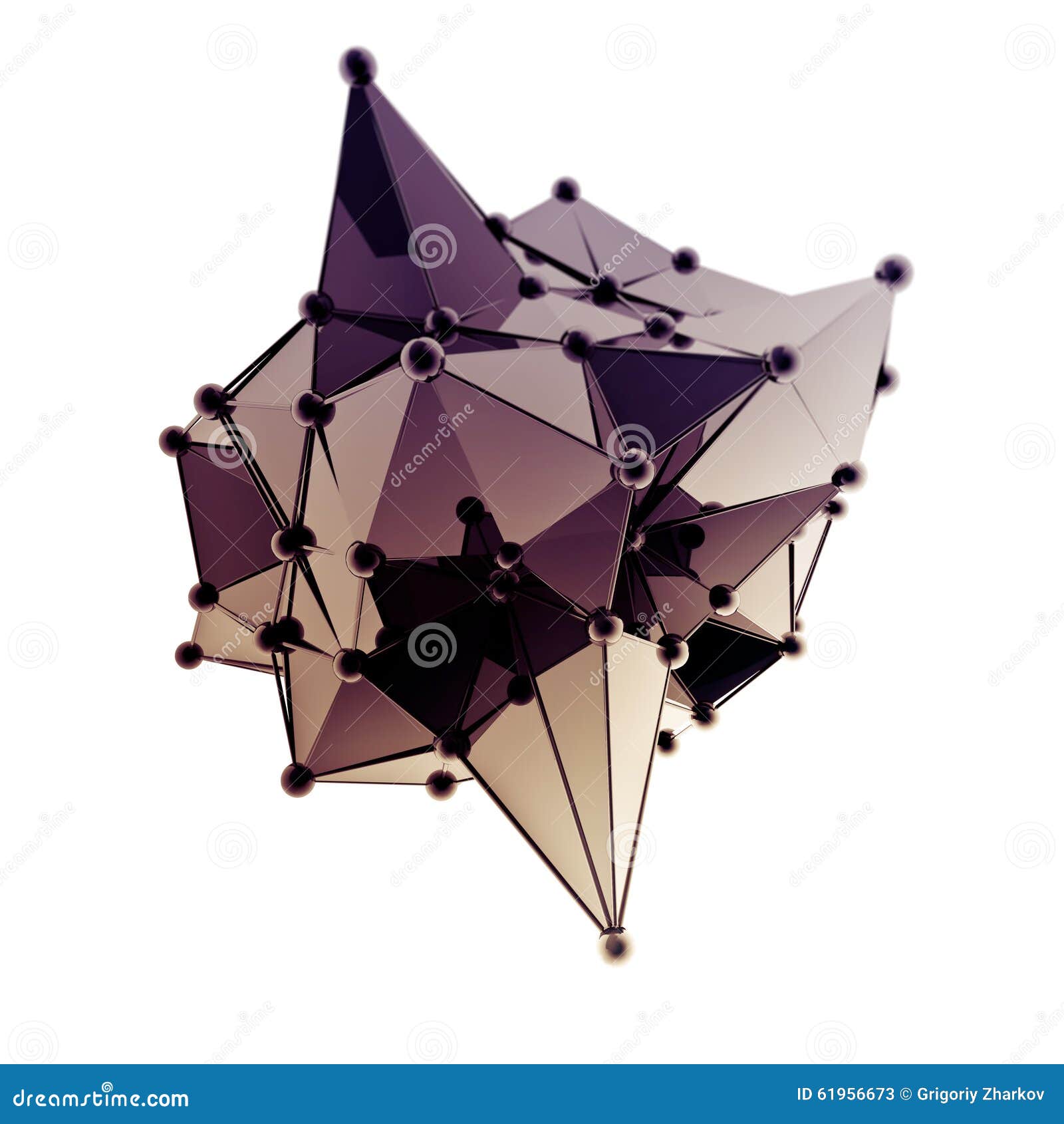 Structure 3d Render Computer Graphics CG. Crystal Illustration. One ...
