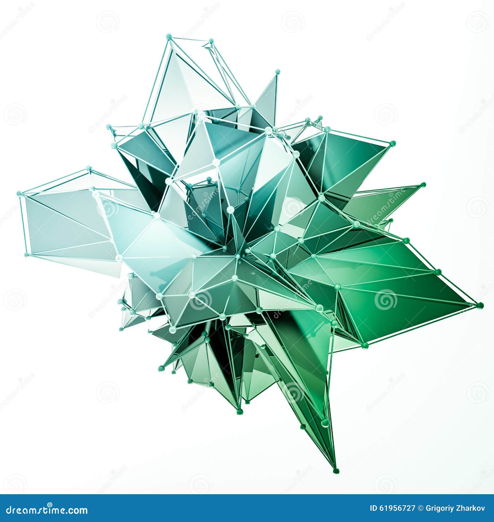 Structure 3d Render Computer Graphics CG. Crystal Illustration. One ...