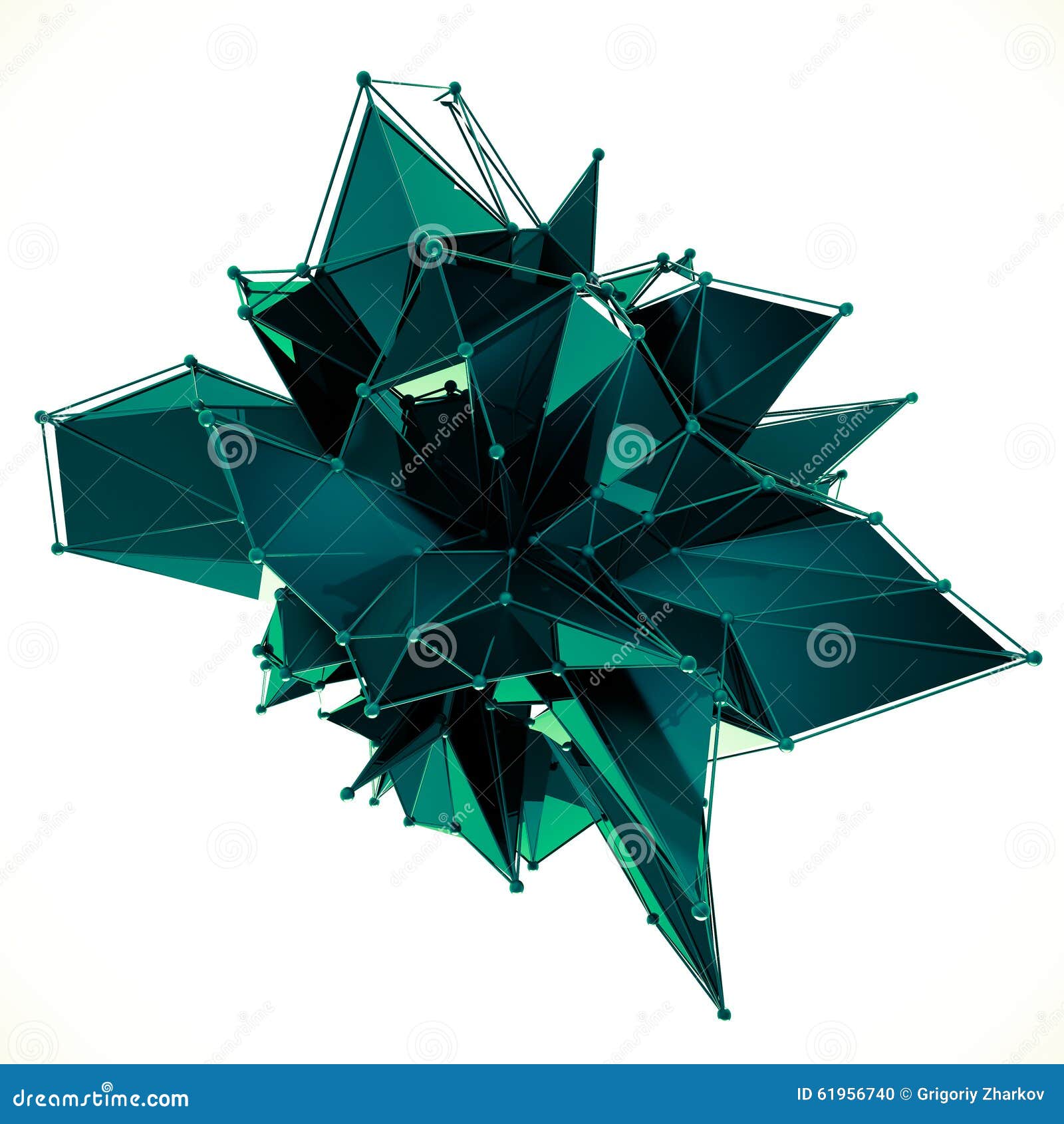 Structure 3d Render Computer Graphics CG. Crystal Illustration. One ...