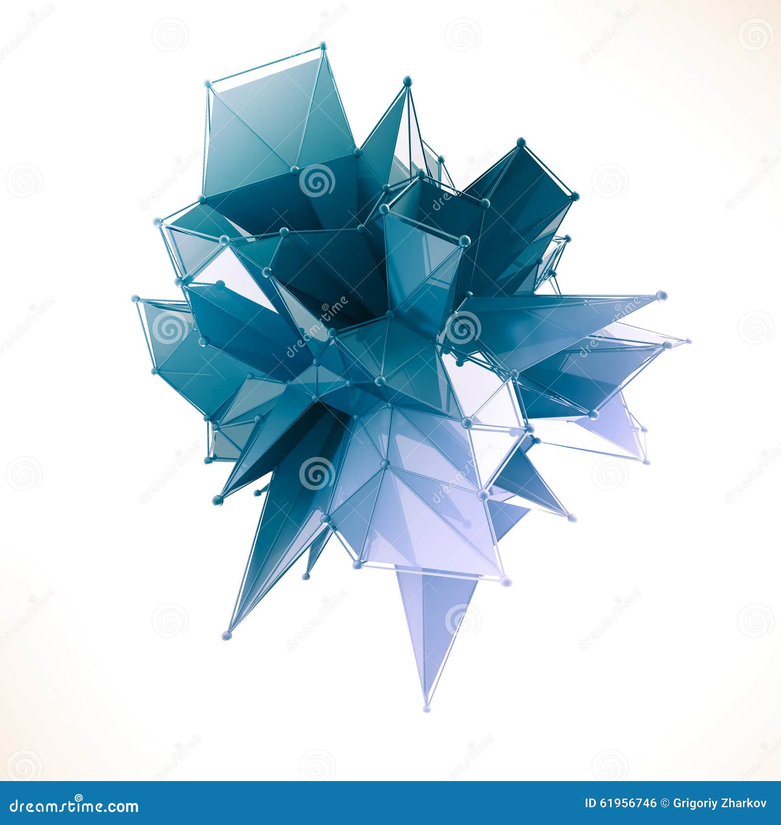 Structure 3d Render Computer Graphics CG. Crystal Illustration. One ...