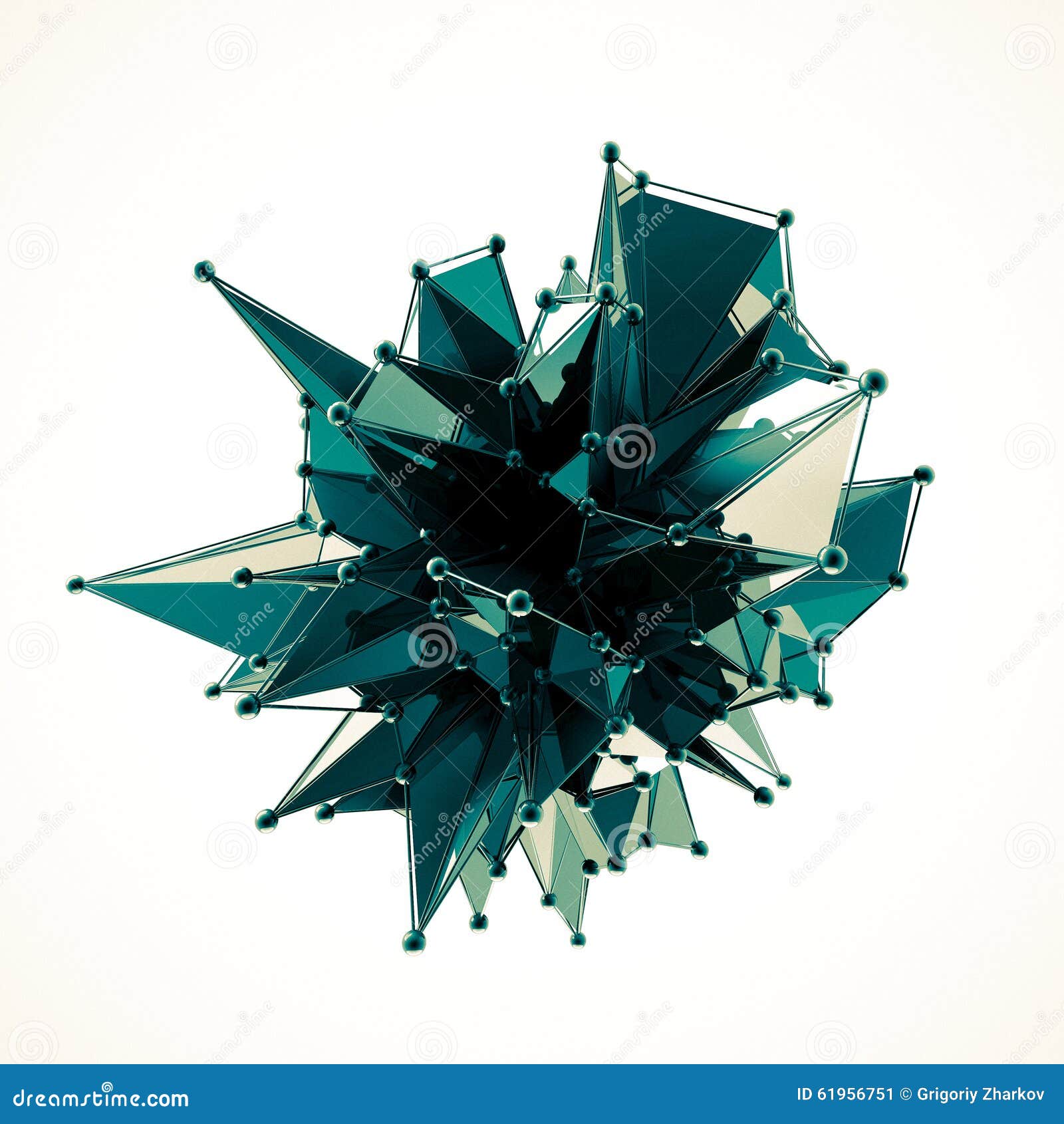 Structure 3d Render Computer Graphics CG. Crystal Illustration. One ...