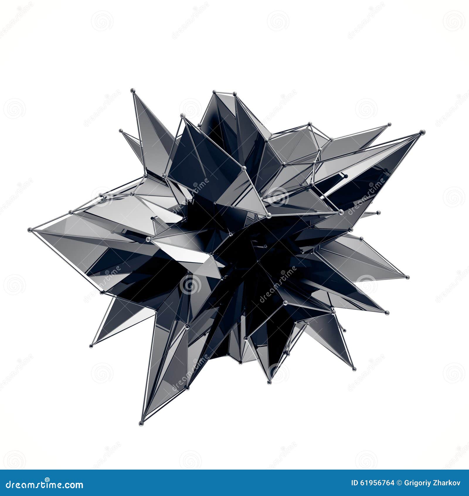 Structure 3d Render Computer Graphics CG. Crystal Illustration. One ...