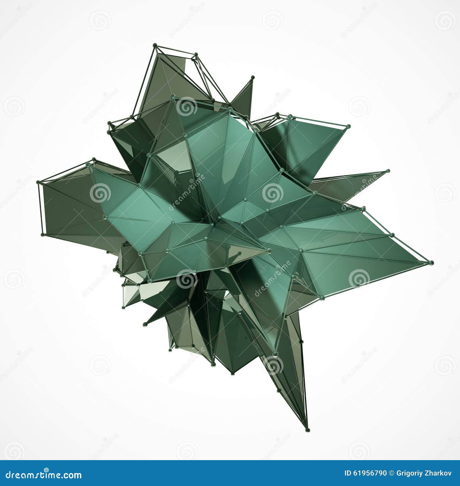 Structure 3d Render Computer Graphics CG. Crystal Illustration. One ...