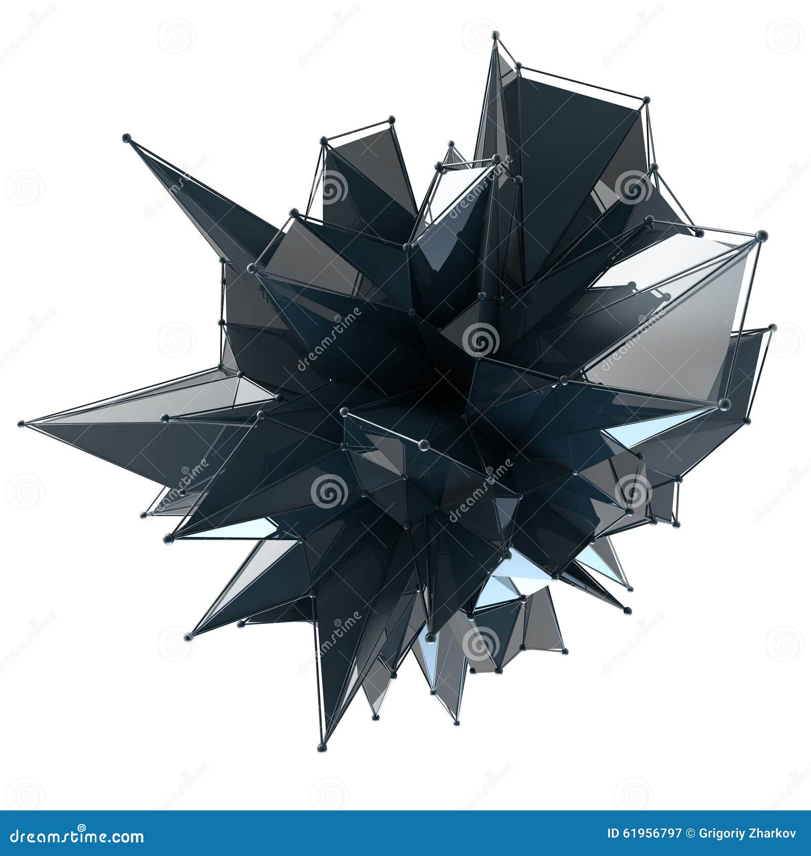 Structure 3d Render Computer Graphics CG. Crystal Illustration. One ...