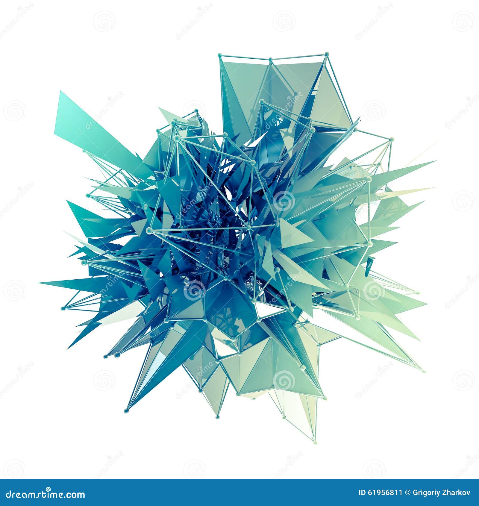 Structure 3d Render Computer Graphics CG. Crystal Illustration. One ...