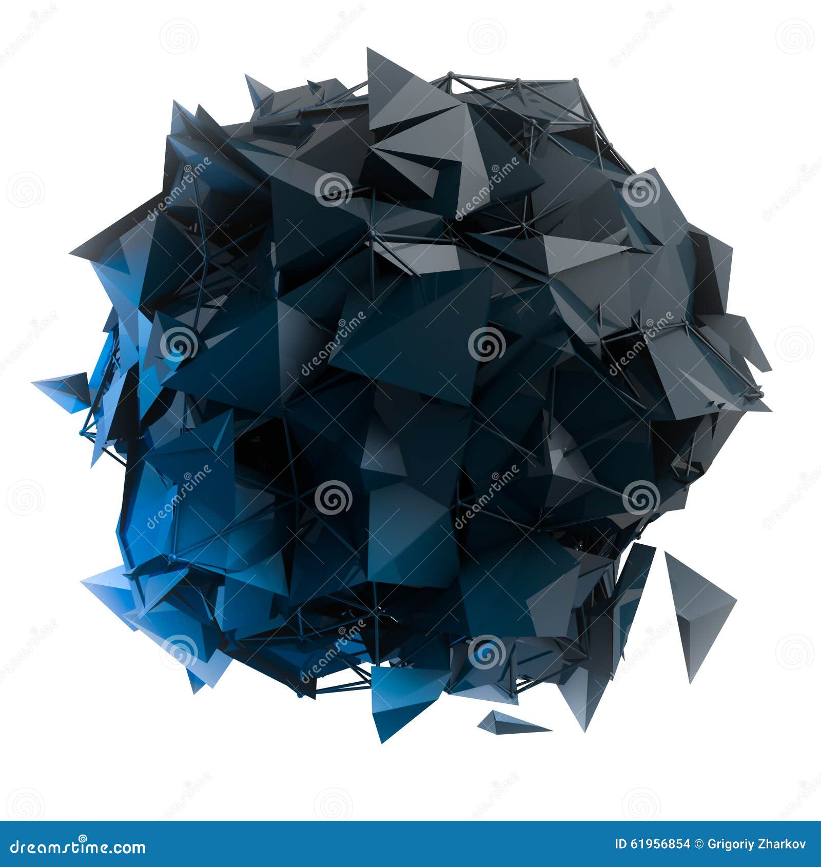 Structure 3d Render Computer Graphics CG. Crystal Illustration. One ...