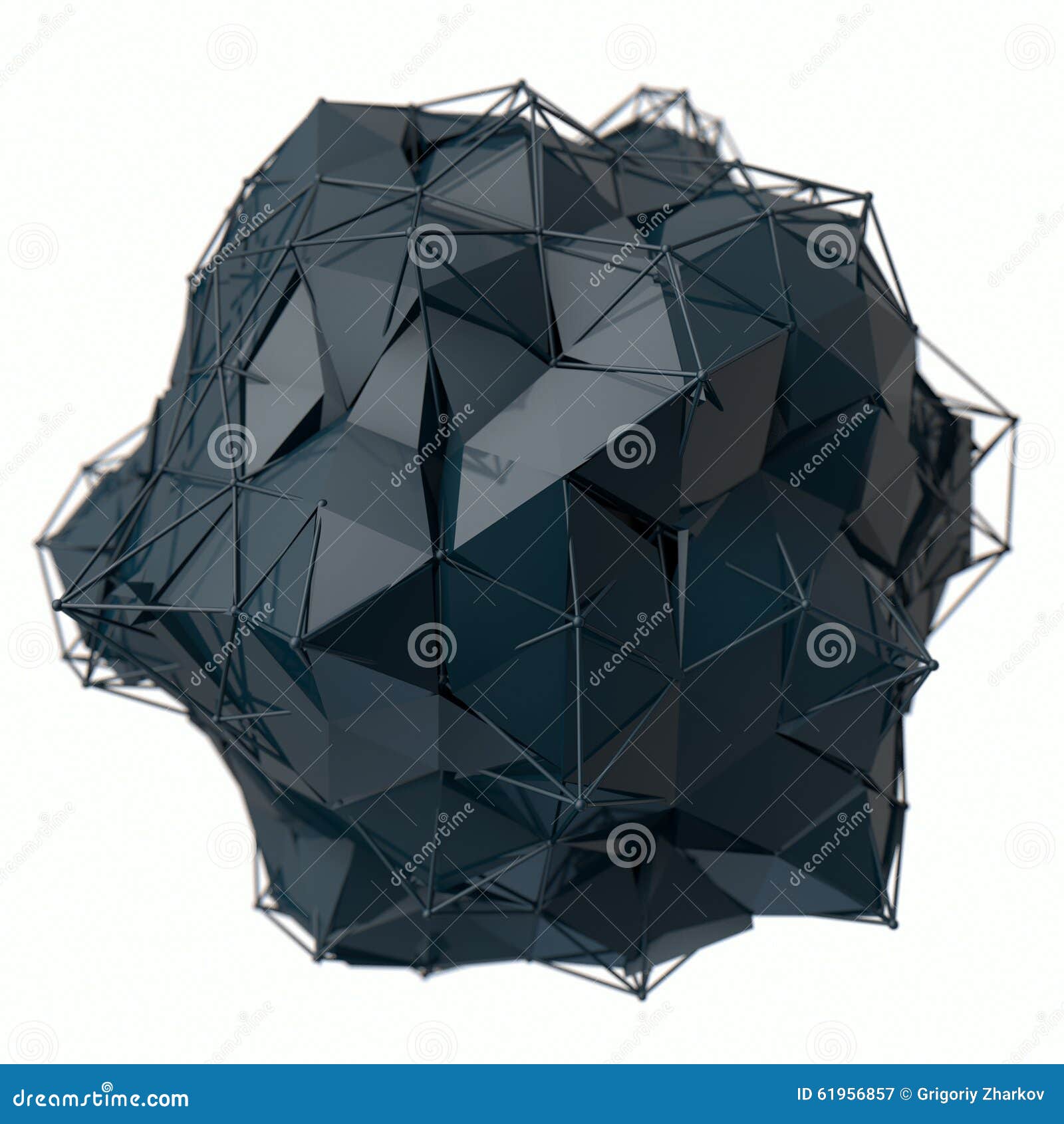 Structure 3d Render Computer Graphics CG. Crystal Illustration. One ...