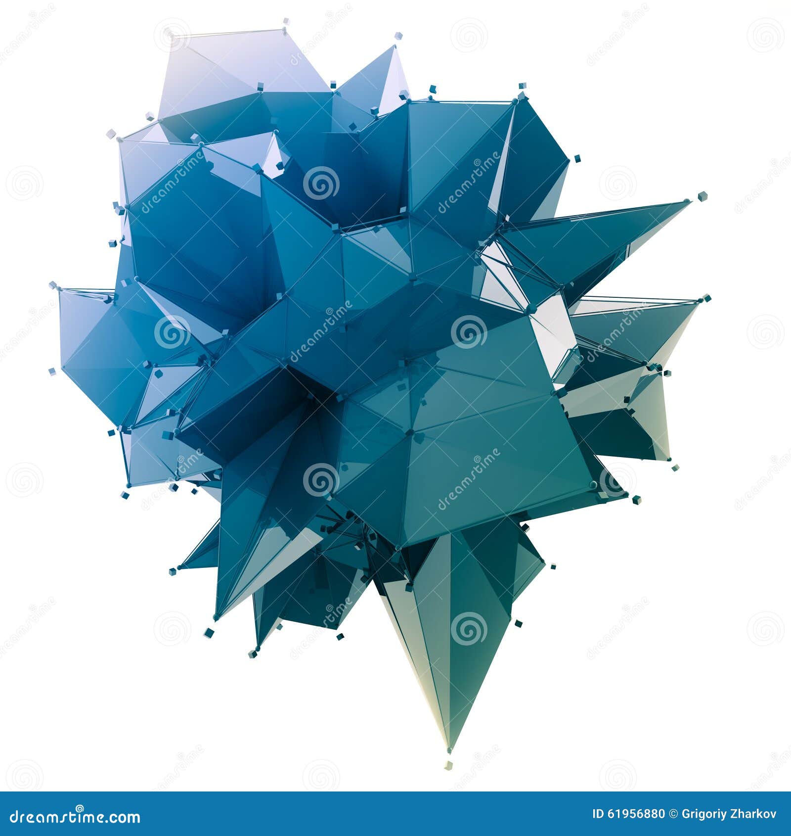 Structure 3d Render Computer Graphics CG. Crystal Illustration. One ...