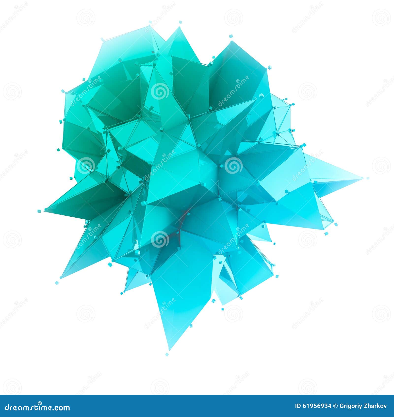 Structure 3d Render Computer Graphics CG. Crystal Illustration. One ...