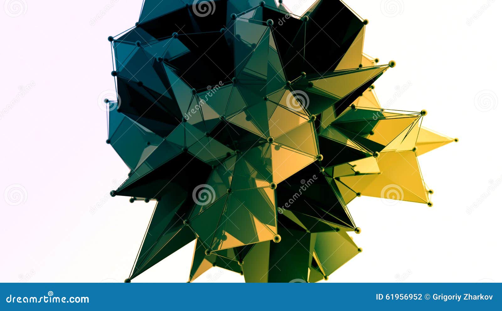Structure 3d Render Computer Graphics CG. Crystal Illustration. One ...