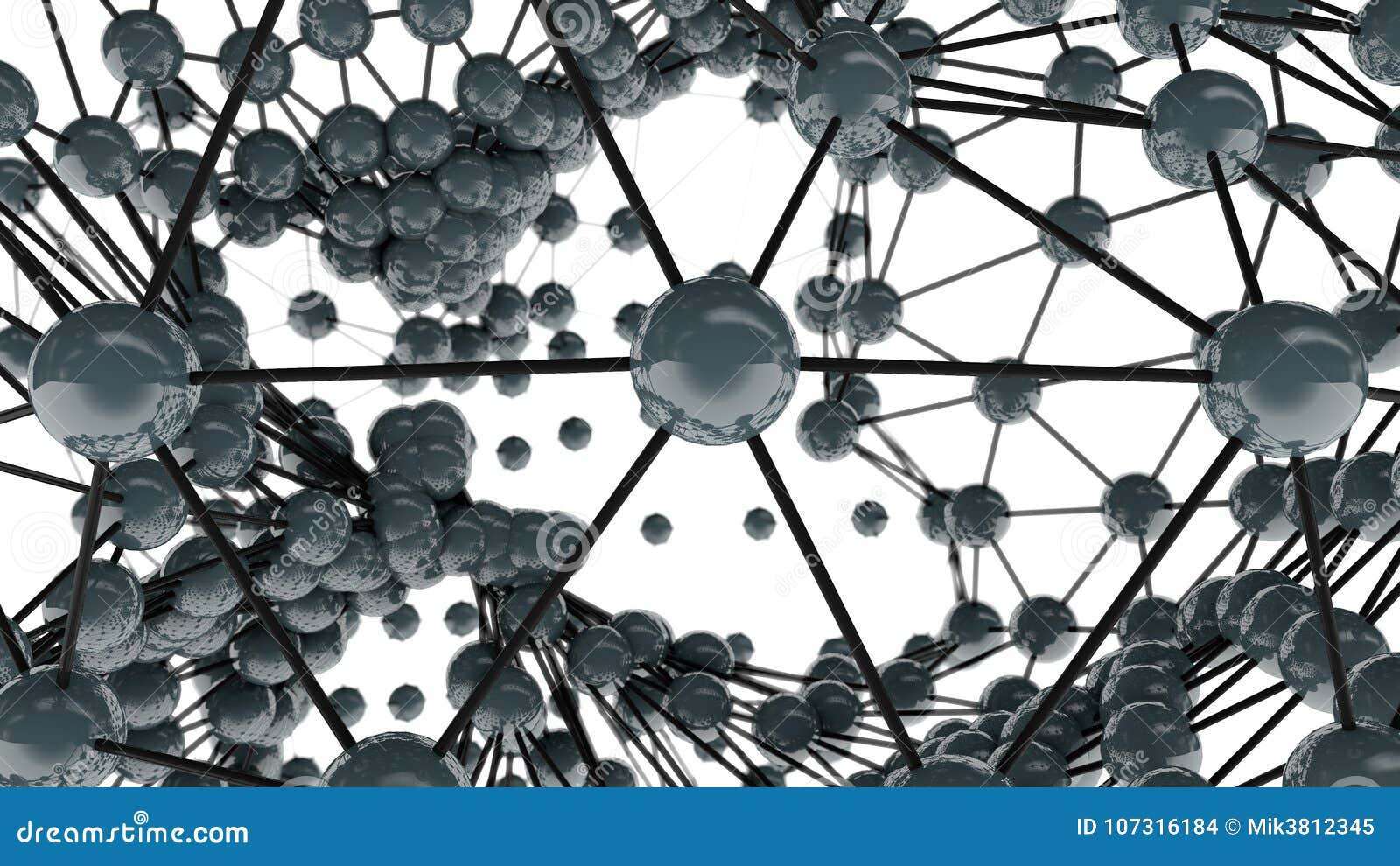 Connection and Particles Background Stock Illustration - Illustration ...