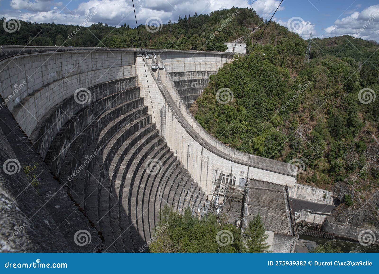 Structure of a dam stock photo. Image of hydro, engineering - 275939382