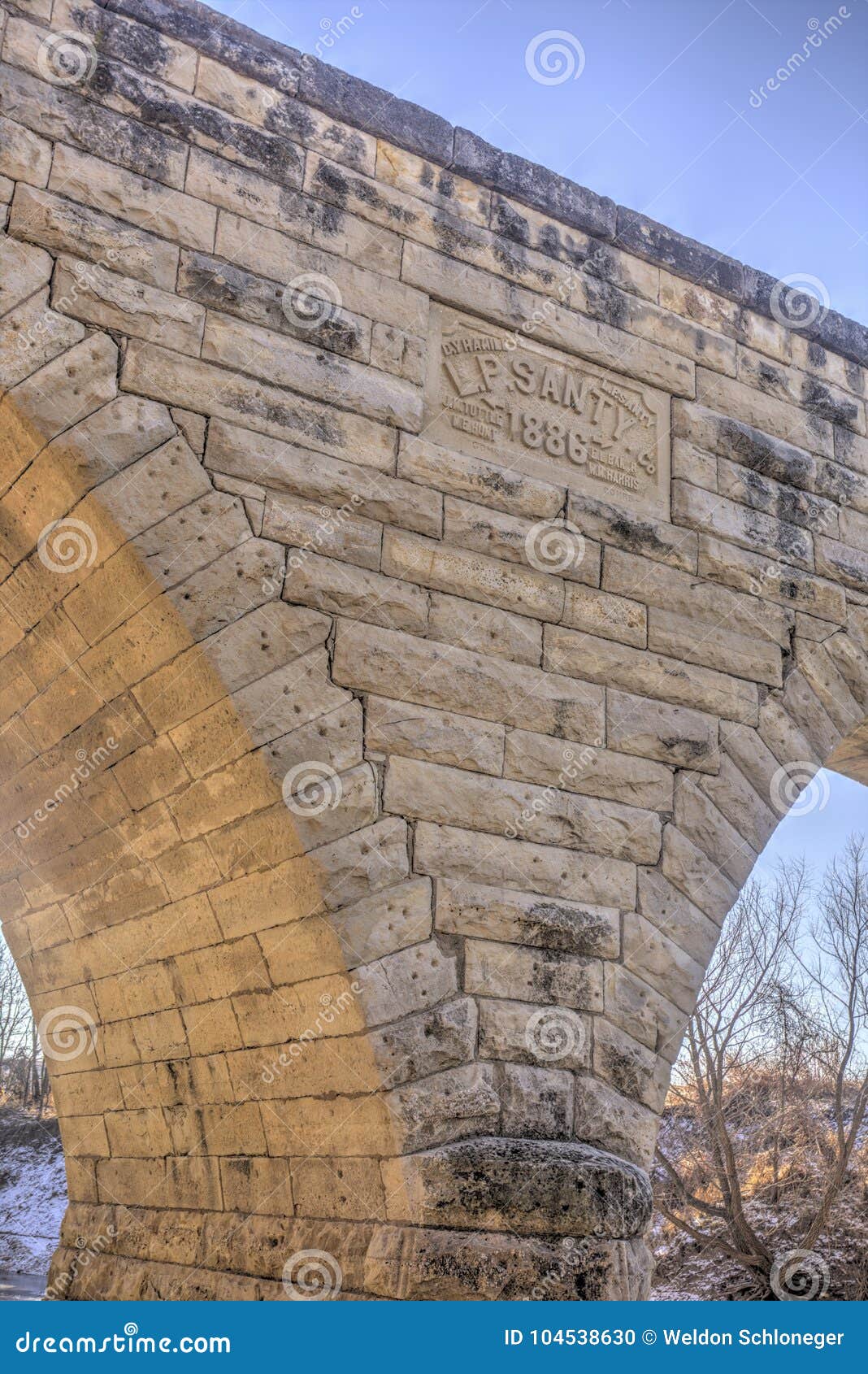 Structure De Clements Stone Arch Bridge Photo stock - Image du nature ...