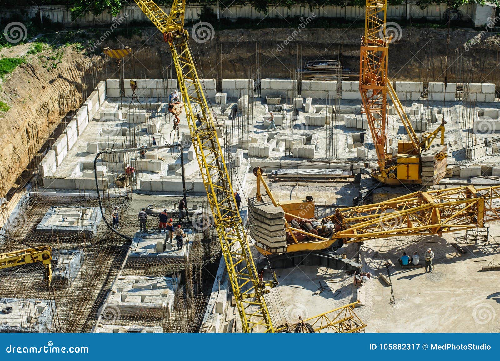 Structure De Fer Sur Un Chantier De Construction Photographie éditorial ...
