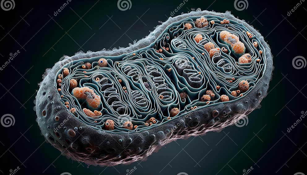 Structure De Lanatomie Interne Des Mitochondries Photo Stock Image