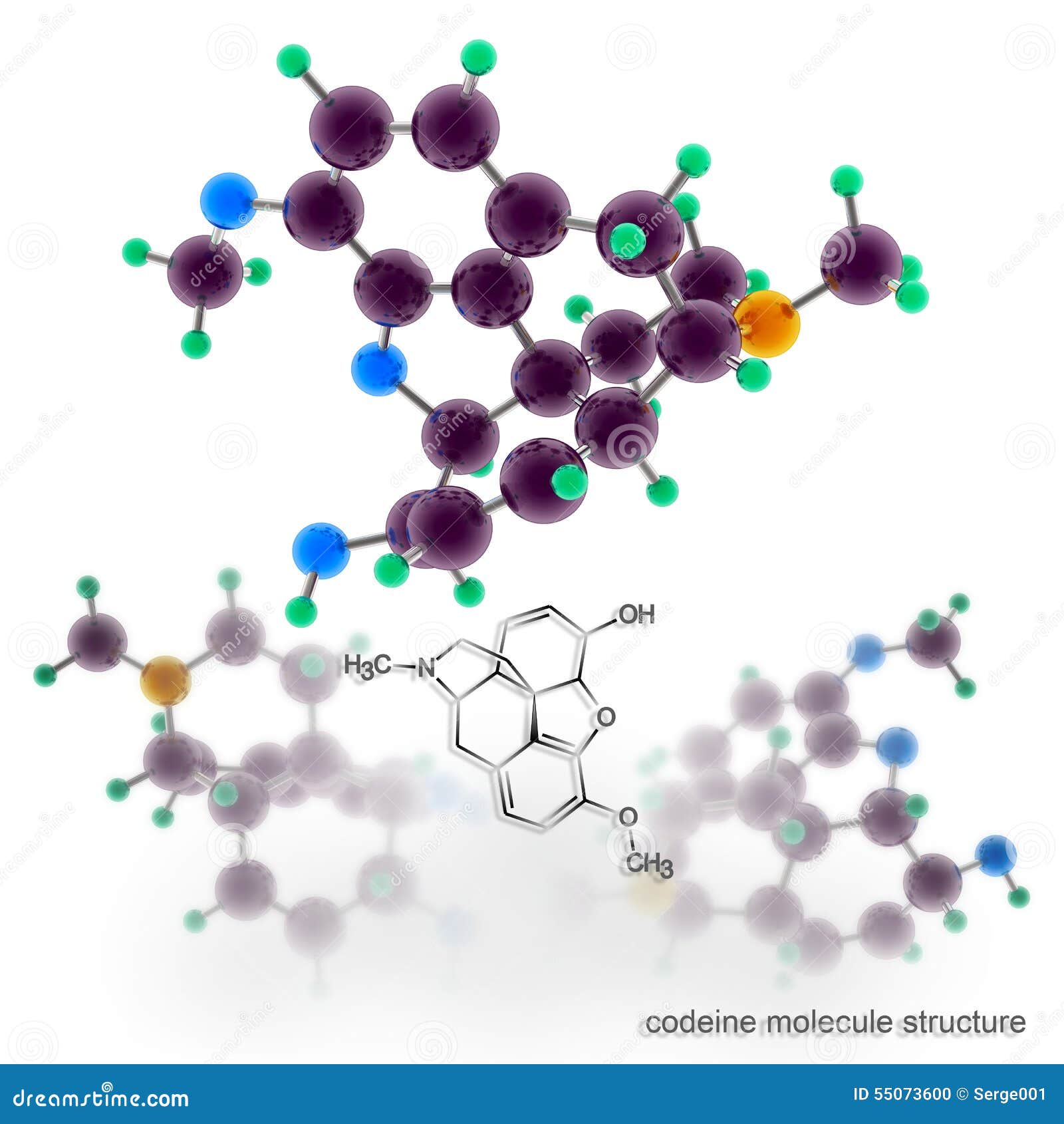 Structure De Molécule De Codéine Illustration Stock - Illustration du ...