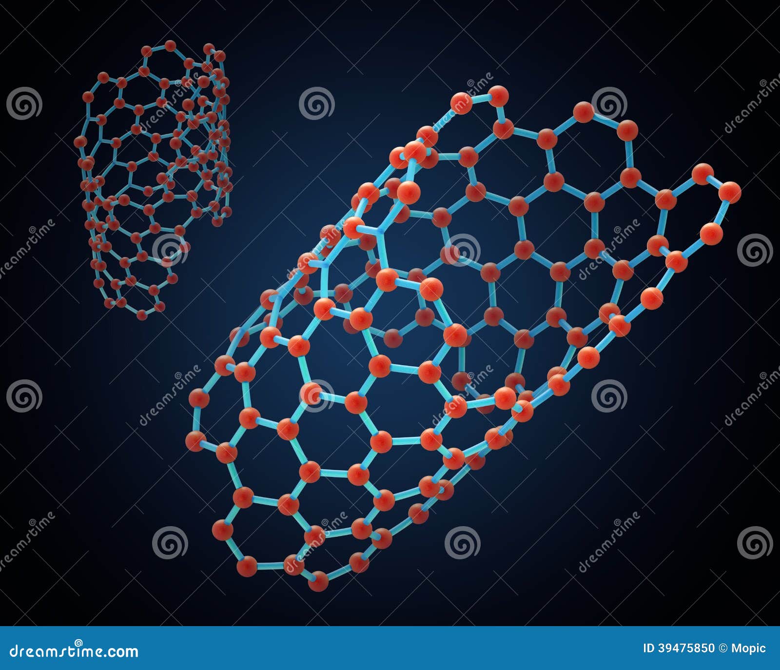 Structure De Nanotube De Carbone Illustration Stock - Illustration du ...