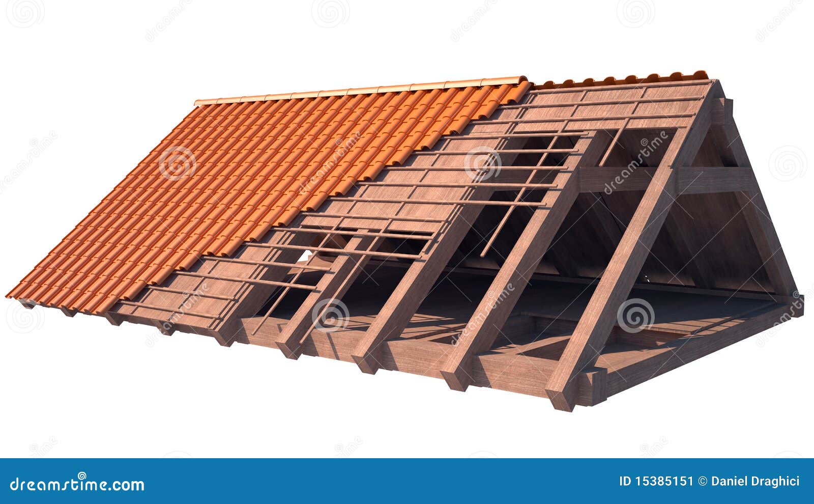 Structure de toit illustration stock. Illustration du menuiserie - 15385151