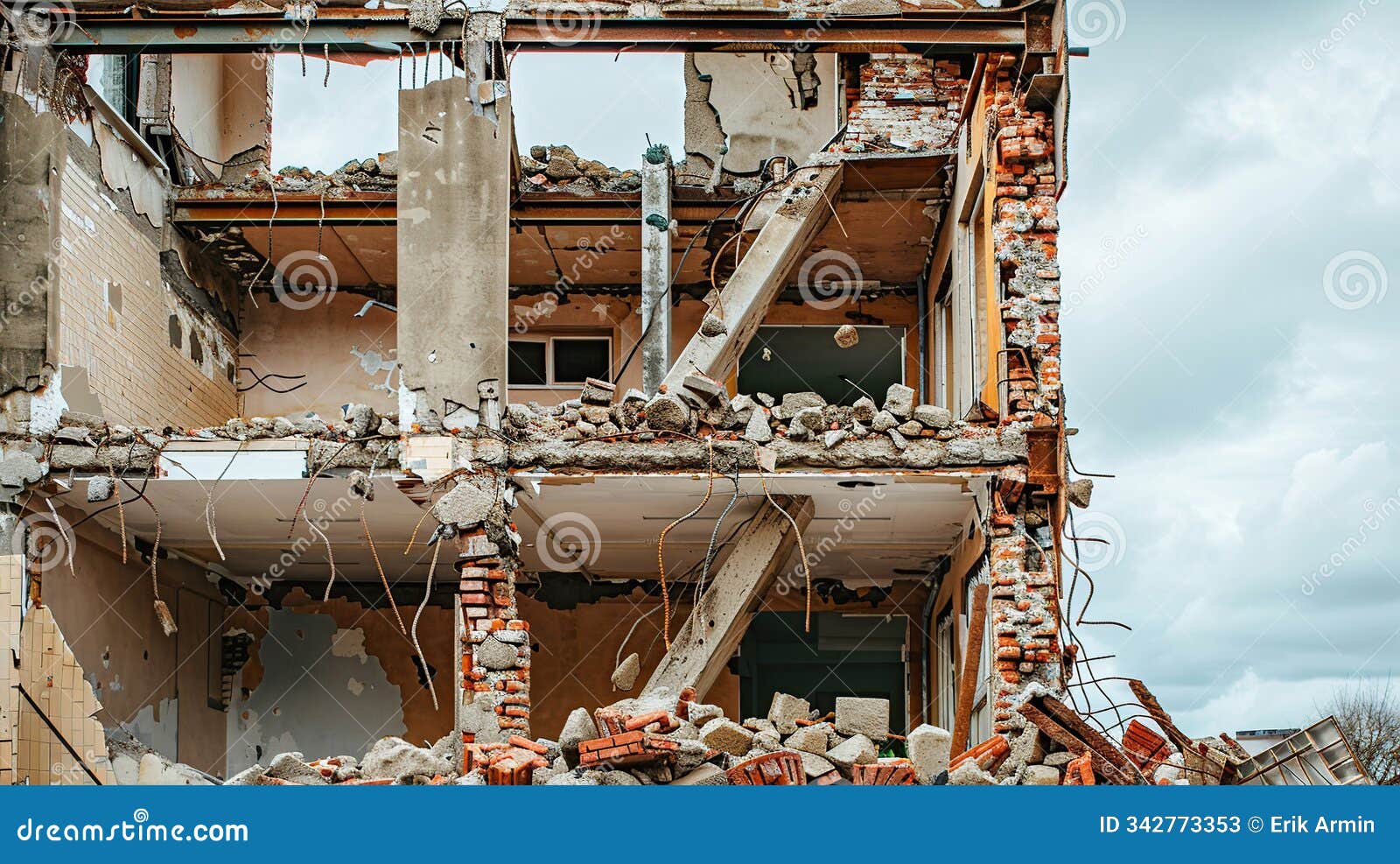 Structure Of A Demolished Building Royalty-Free Stock Photography ...